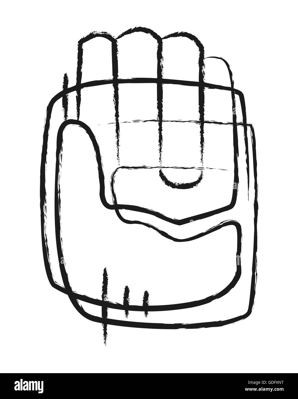 Hand drawn illustration or drawing of an abstract human hand Stock ...