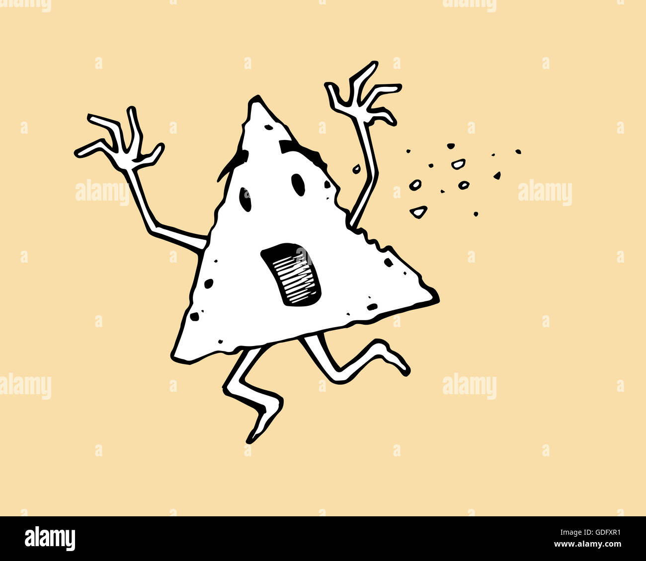 Hand draw illustration drawing nacho hi-res stock photography and ...
