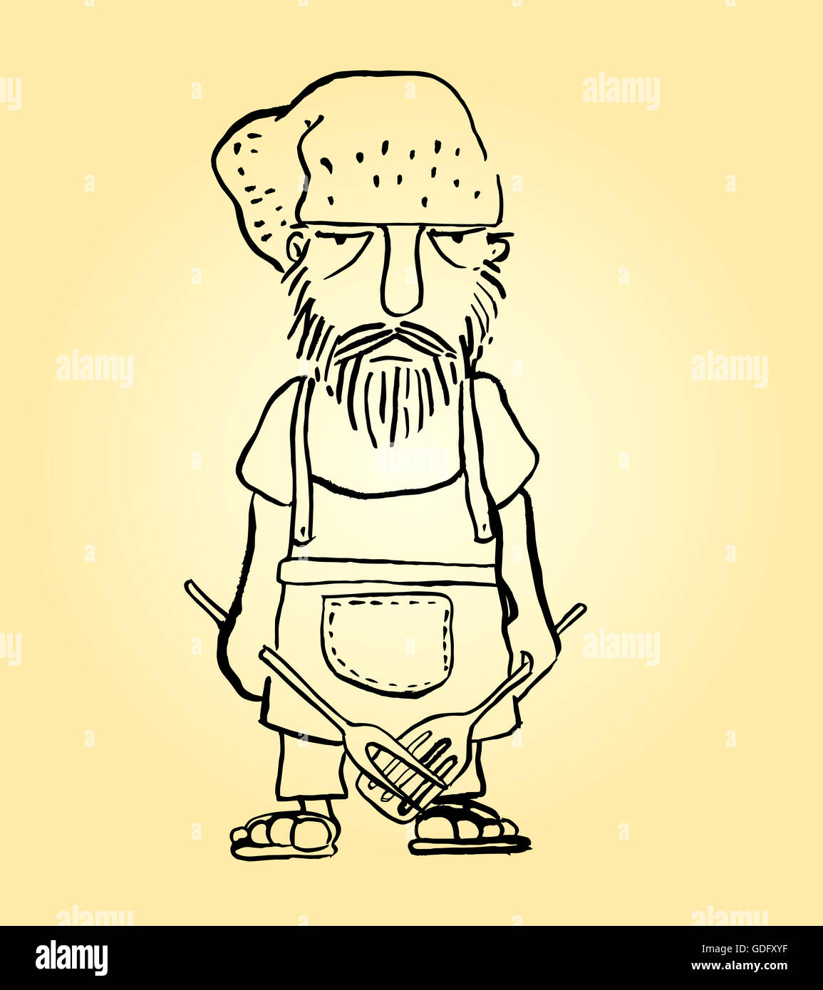 Hand drawn illustration drawing sad hi-res stock photography and images ...