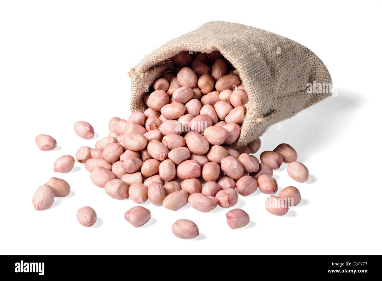 pink peanut in sack, (large depth of field, taken with tilt shift lens ...