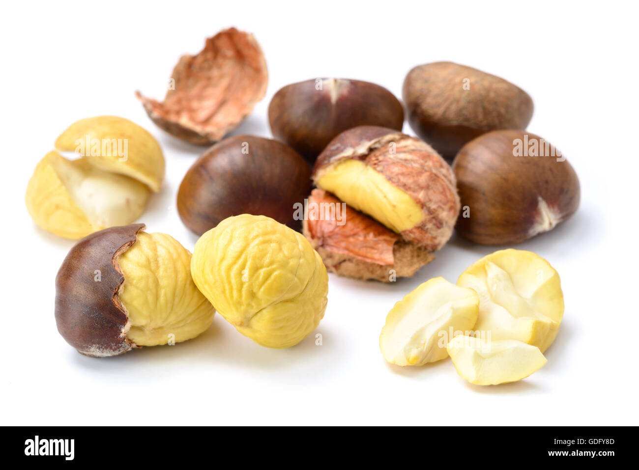 chestnuts on white Stock Photo - Alamy