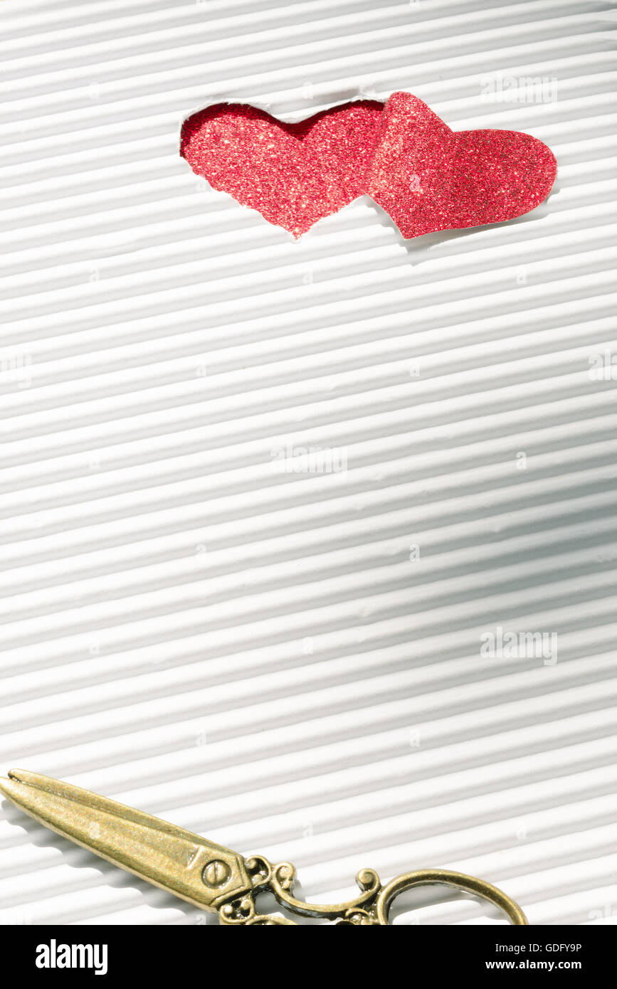 heart shaped paper cutting Stock Photo - Alamy