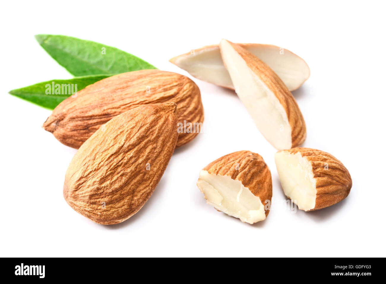 almond on white Stock Photo - Alamy
