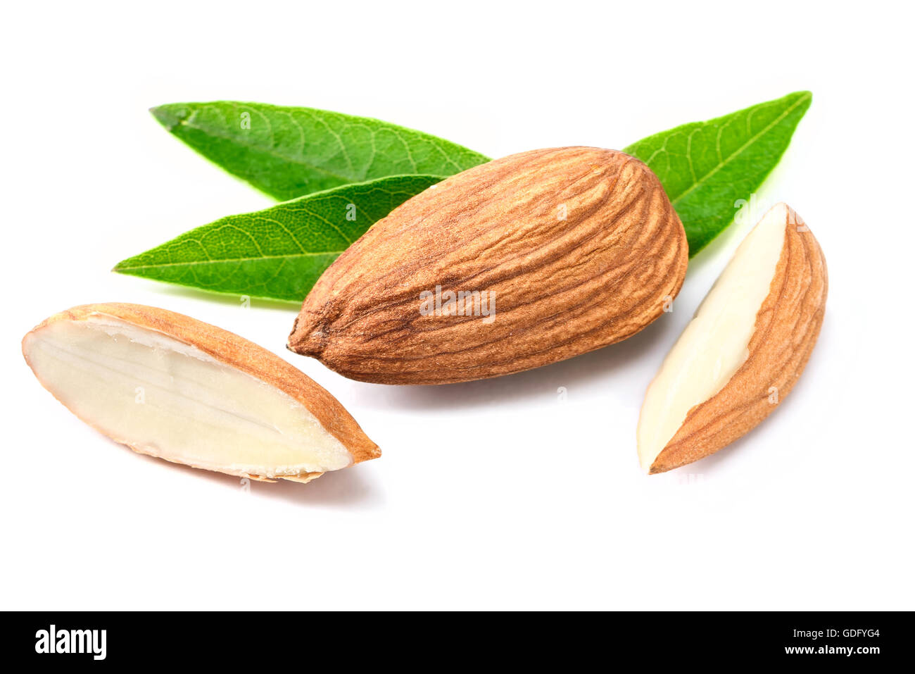 almond on white Stock Photo - Alamy