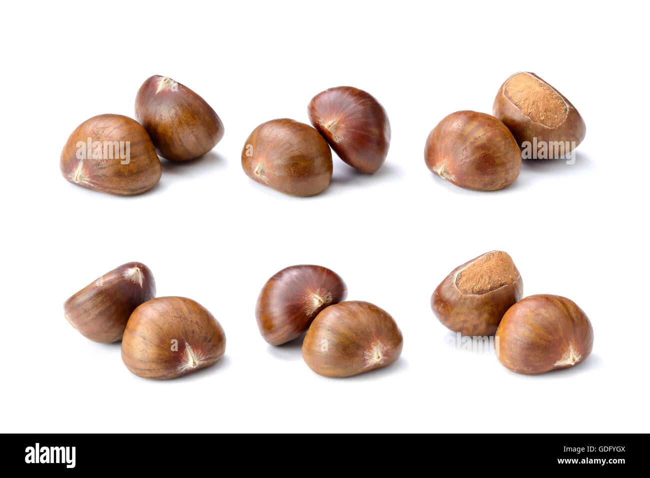 chestnuts on white Stock Photo - Alamy
