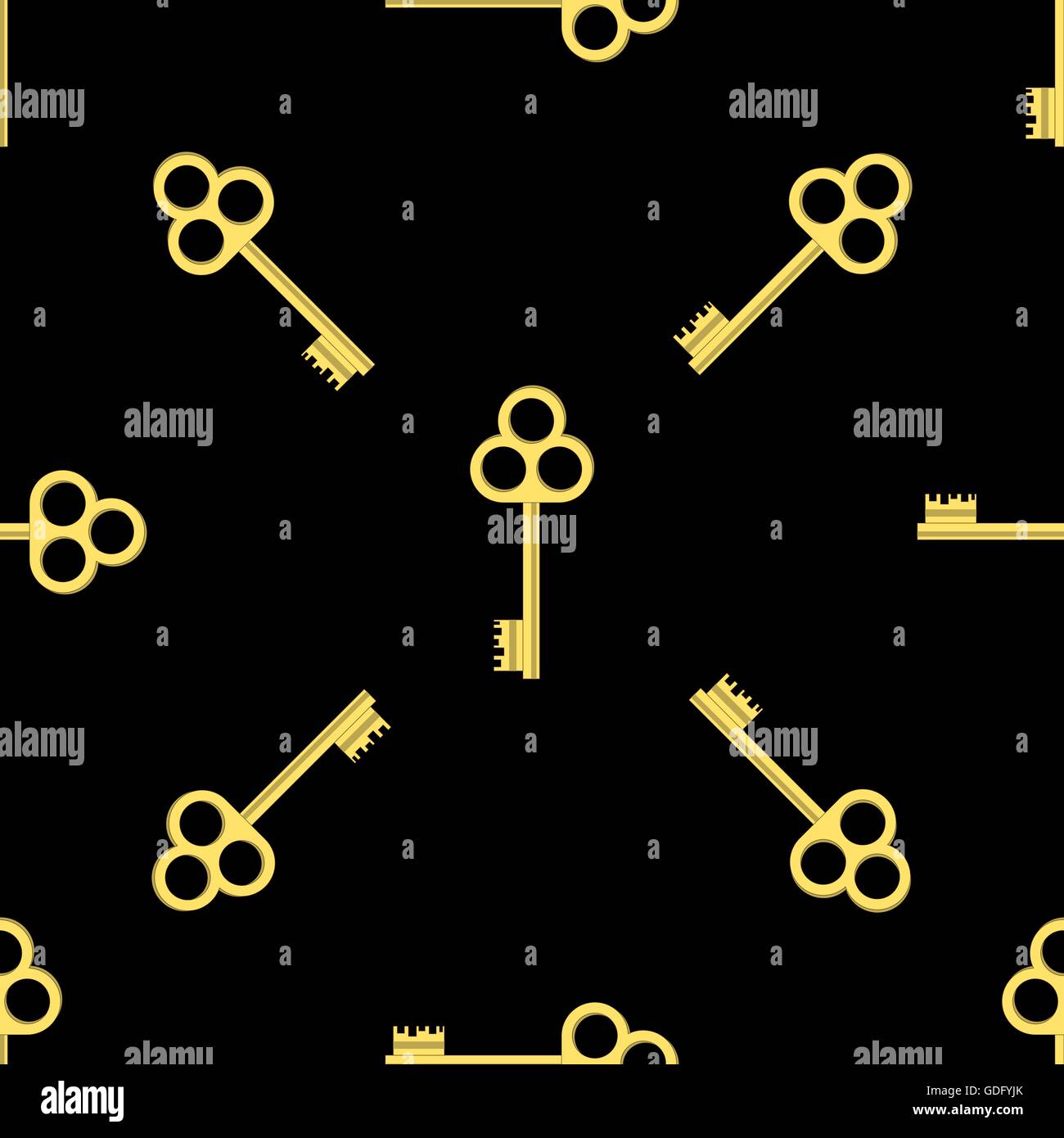 Seamless Gold Key Pattern Stock Vector Image & Art - Alamy