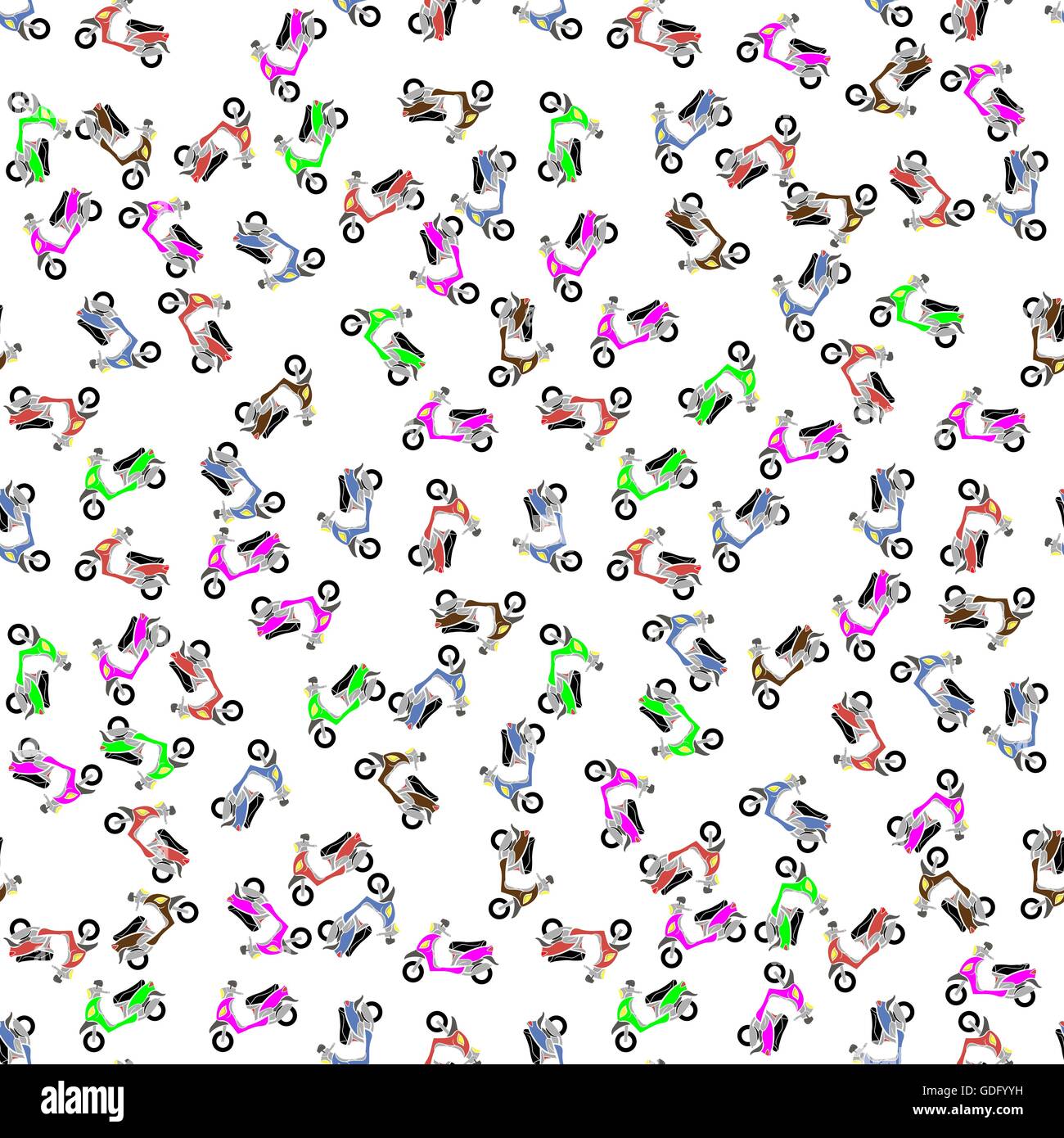 Seamless Scooter Pattern Stock Vector Image & Art - Alamy