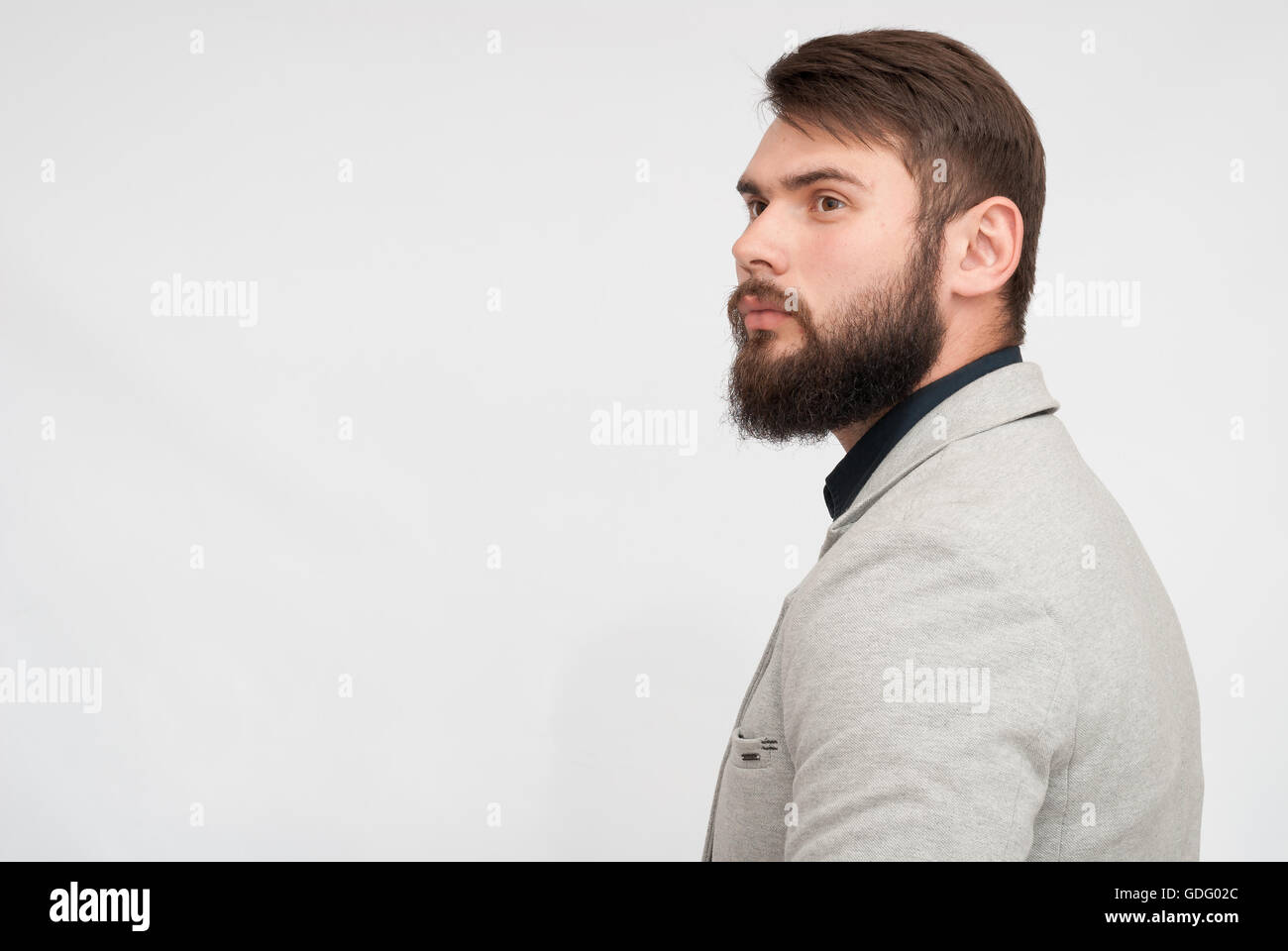 Portrait of handsome man with beard Stock Photo - Alamy