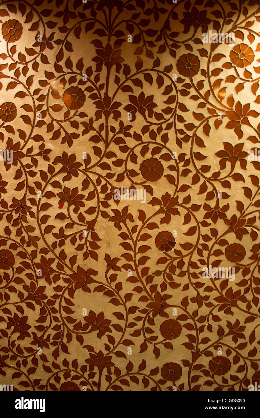 Hand drwan tribal pattern at Devigarh Fort Rajasthan Udaipur Stock ...