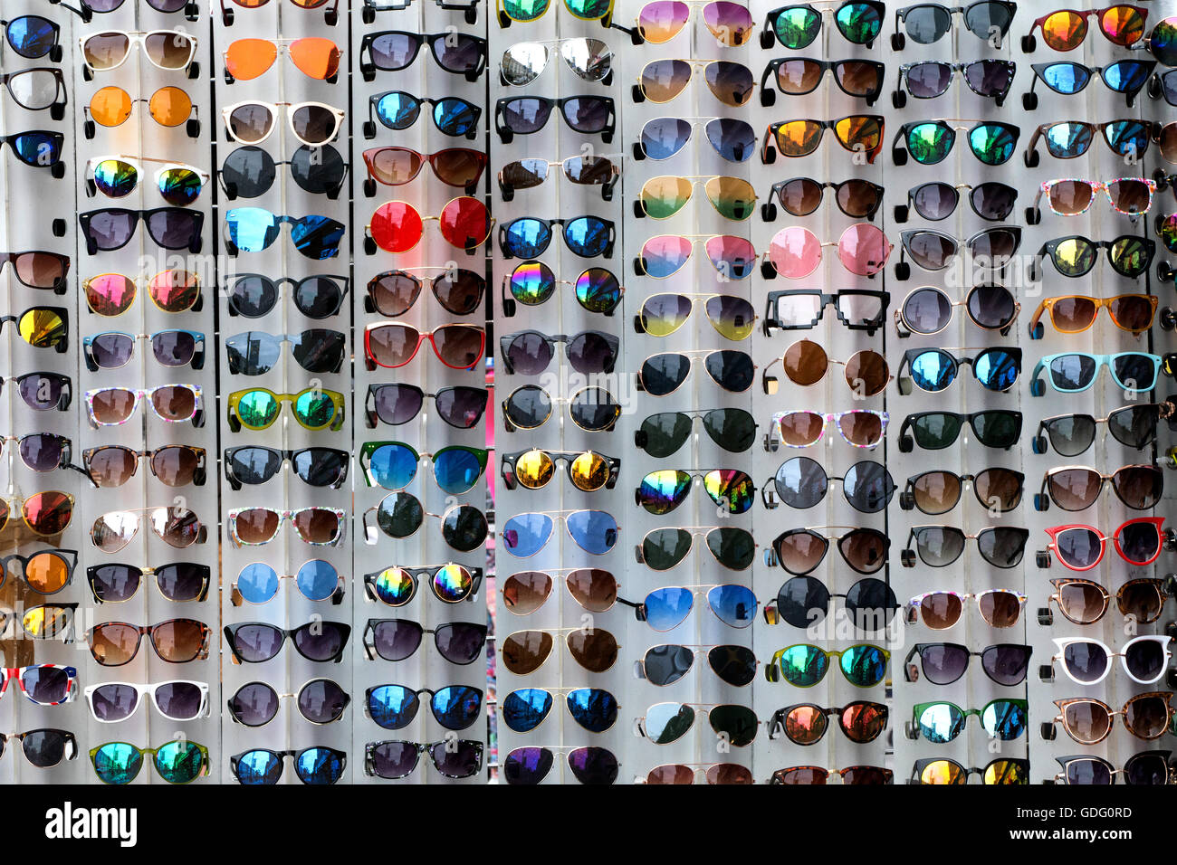 Various colors of Sunglasses Stock Photo - Alamy