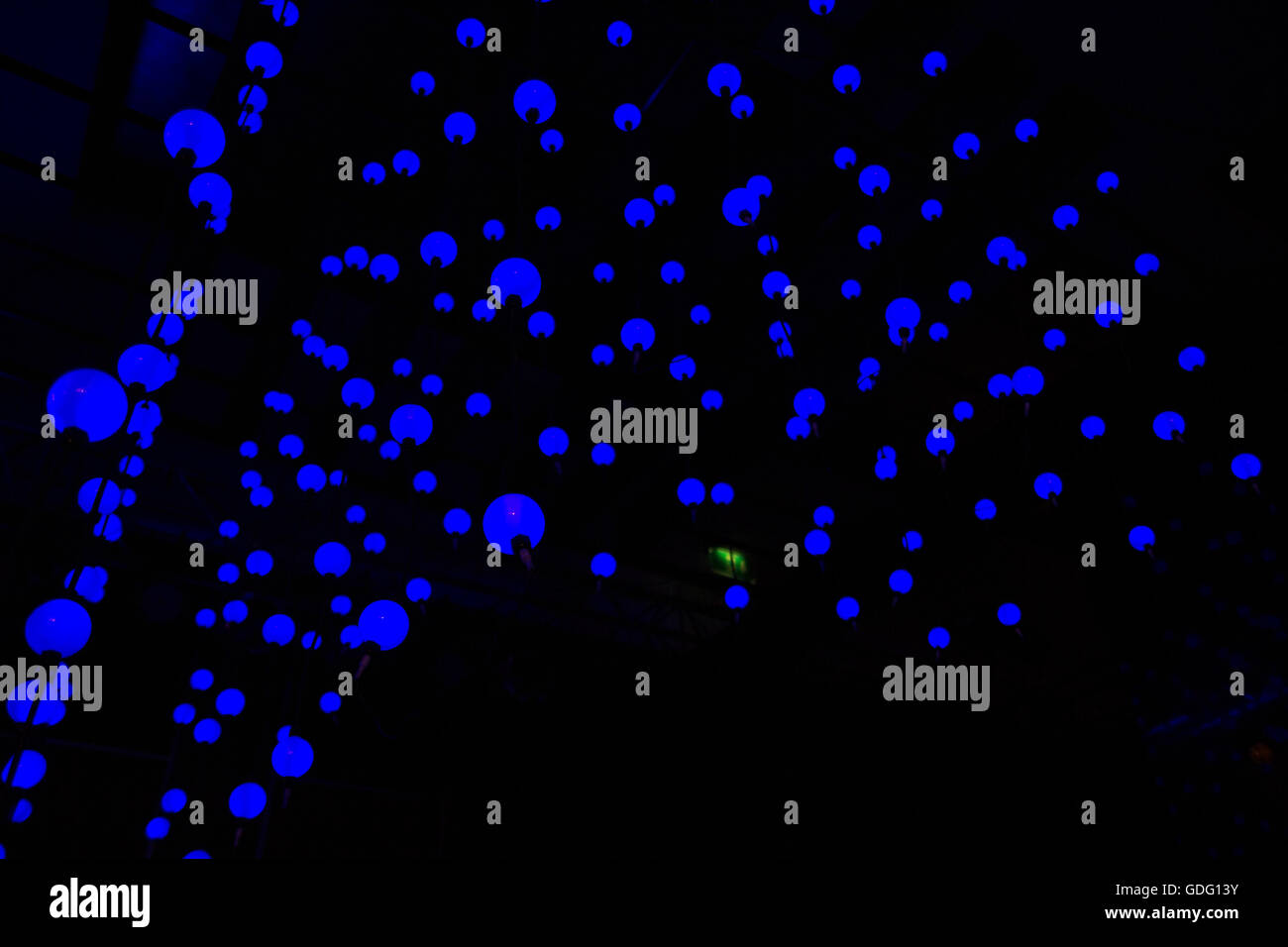 LEd bulb Display Blue Stock Photo - Alamy