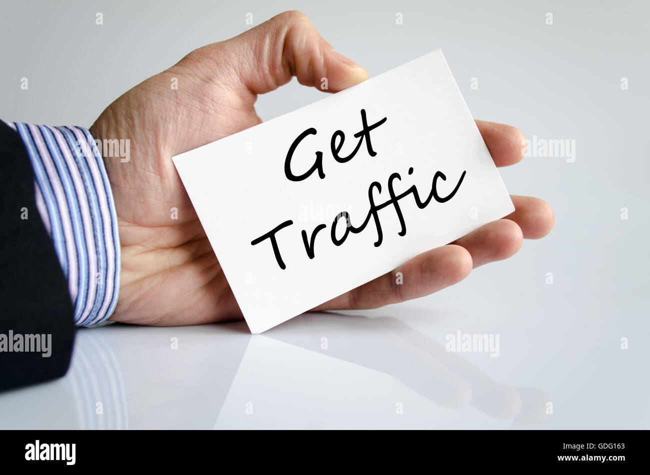 Get traffic text concept isolated over white background Stock Photo - Alamy