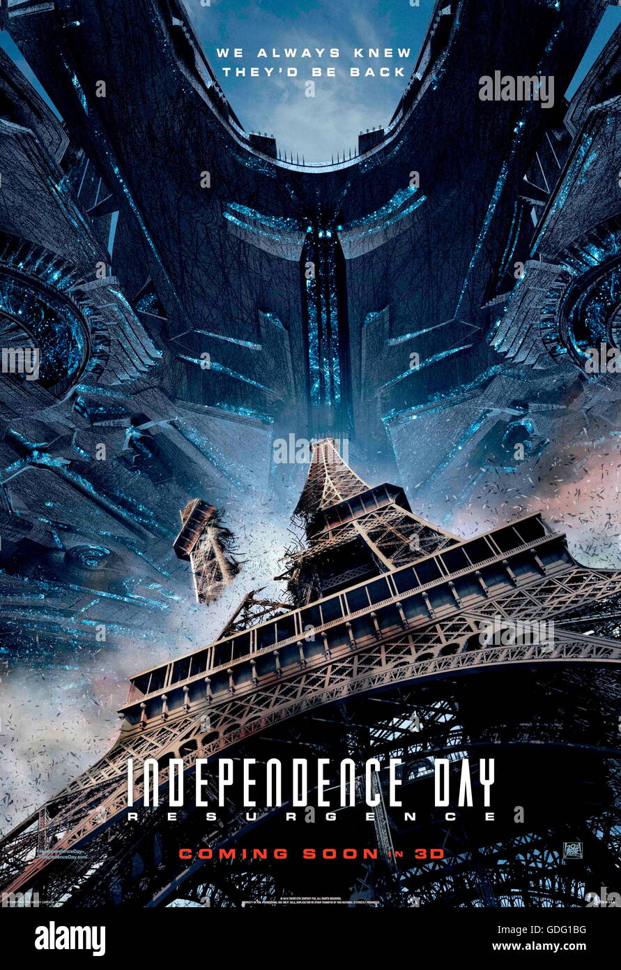 RELEASE DATE: June 24, 2016 TITLE: Independence Day: Resurgence STUDIO ...