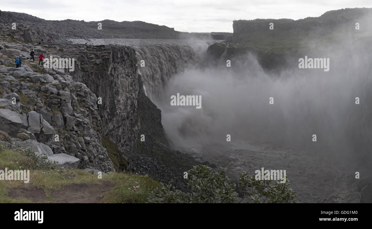 Iceland: view of Dettifoss, one of the most powerful waterfall in ...
