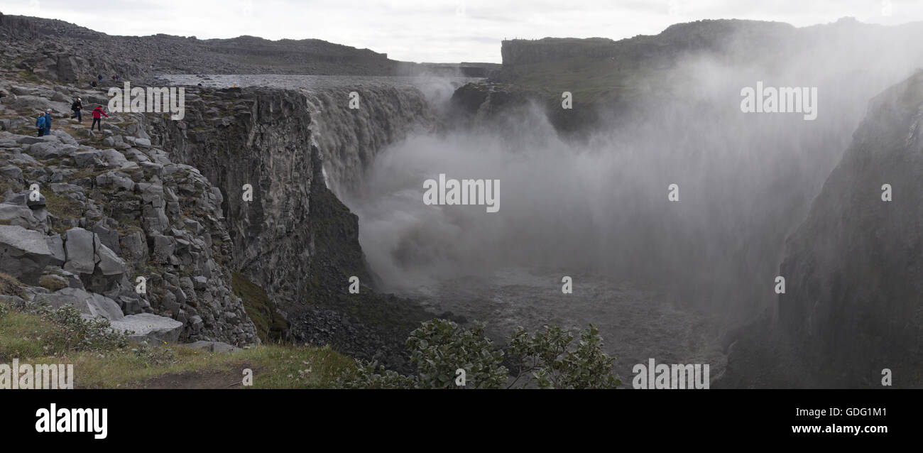 Iceland: view of Dettifoss, one of the most powerful waterfall in ...