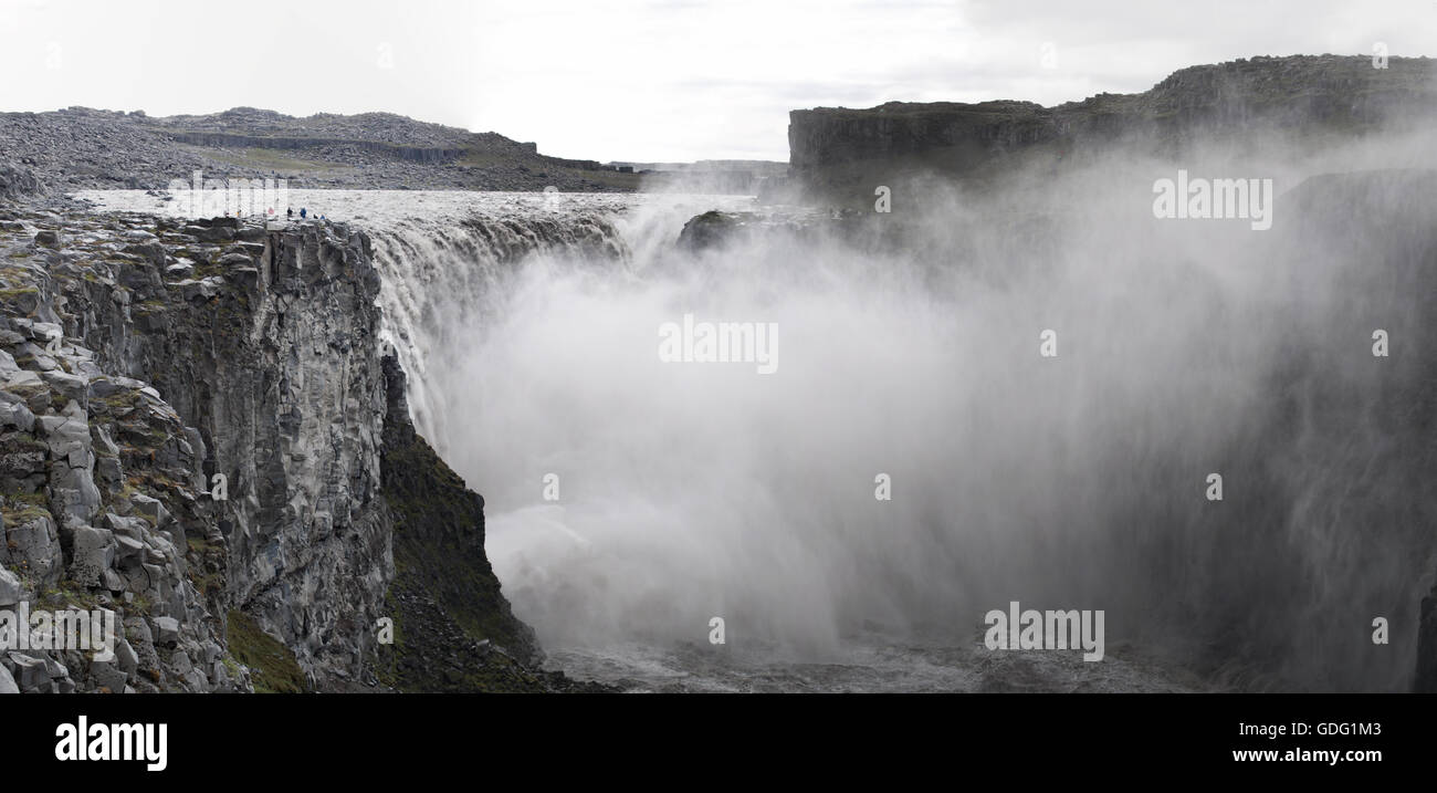 Iceland: view of Dettifoss, one of the most powerful waterfall in ...