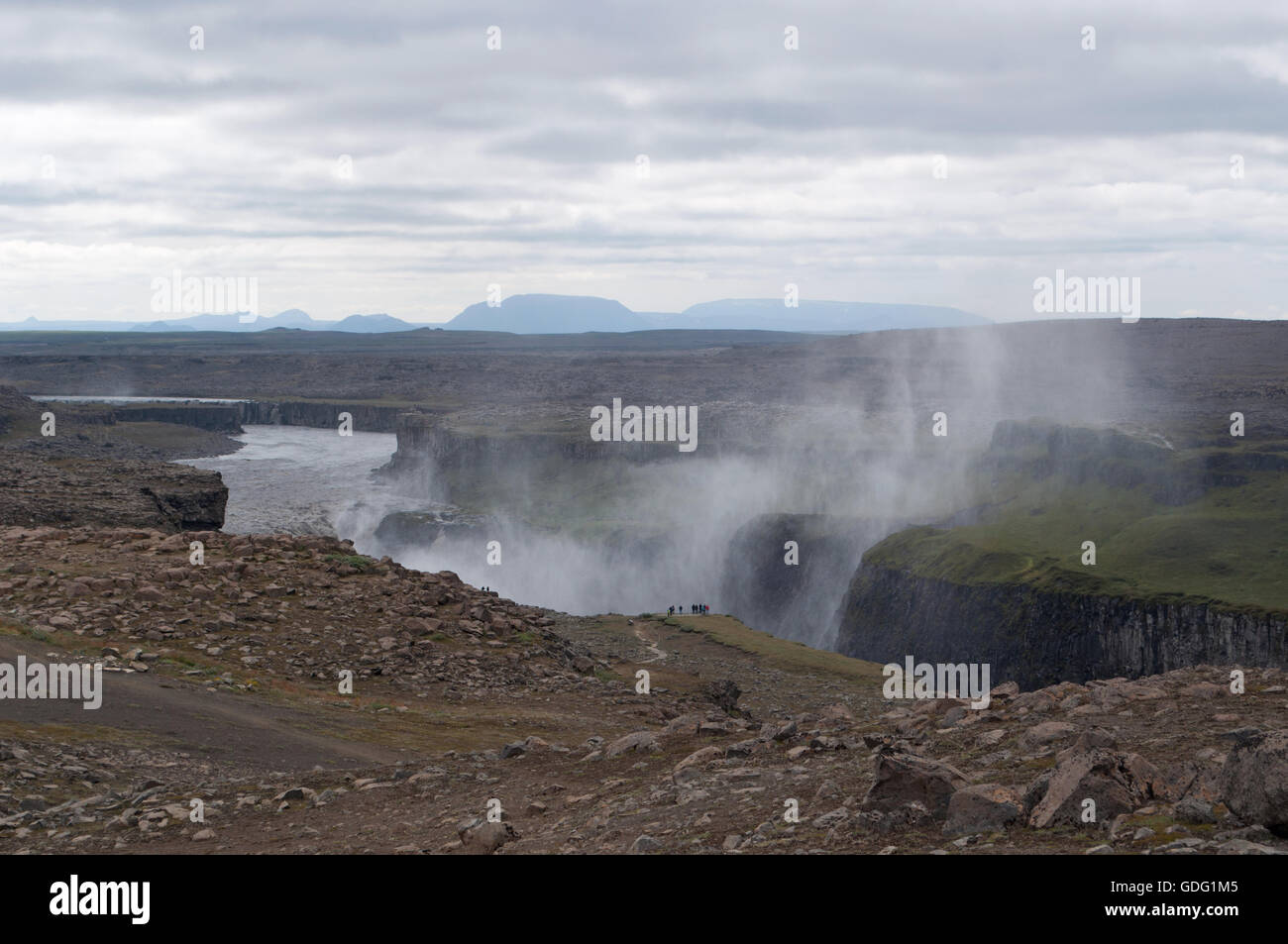 Iceland: view of Dettifoss, one of the most powerful waterfall in ...