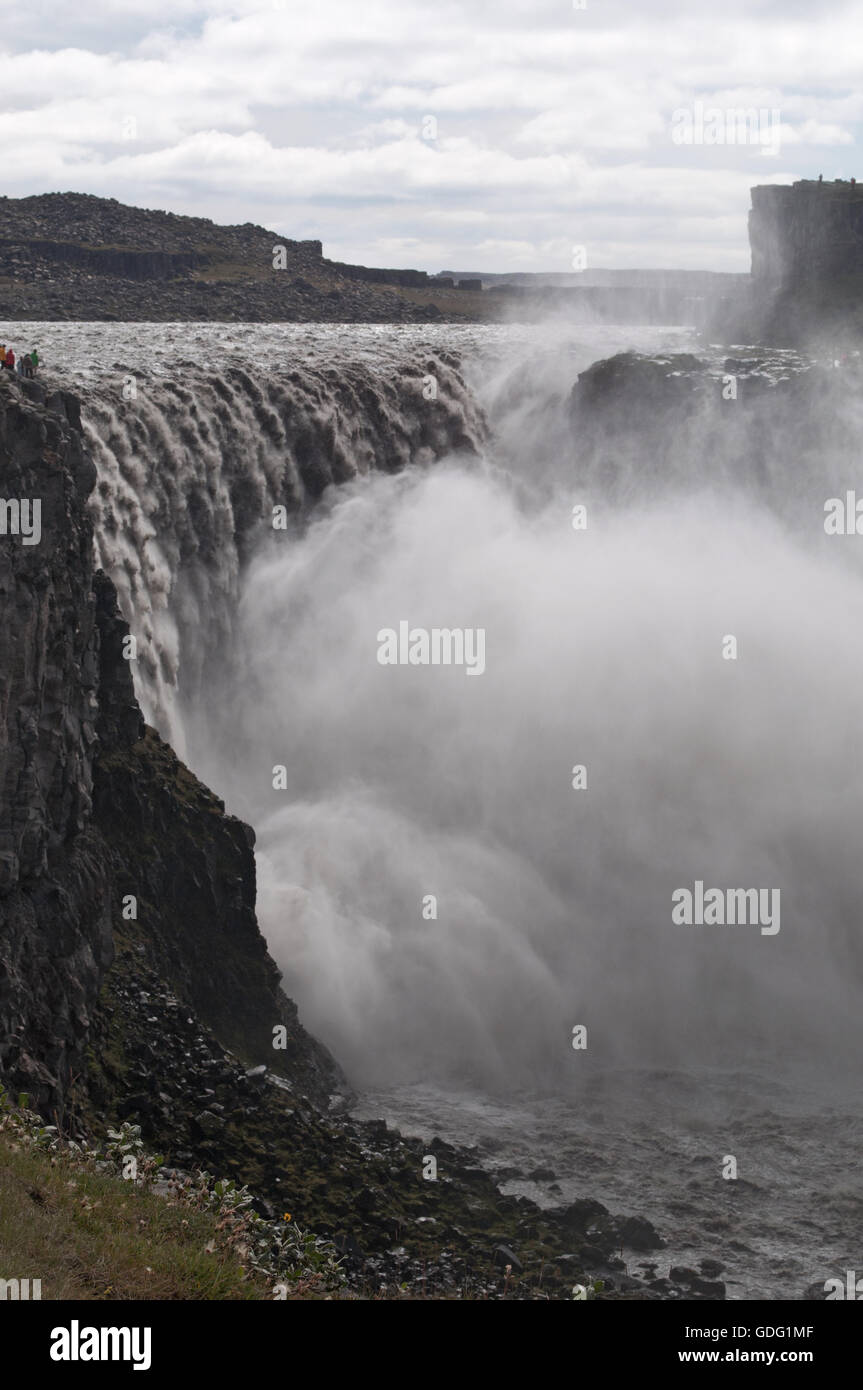 Iceland: view of Dettifoss, one of the most powerful waterfall in ...