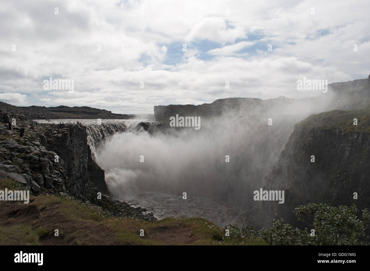 Iceland: view of Dettifoss, one of the most powerful waterfall in ...