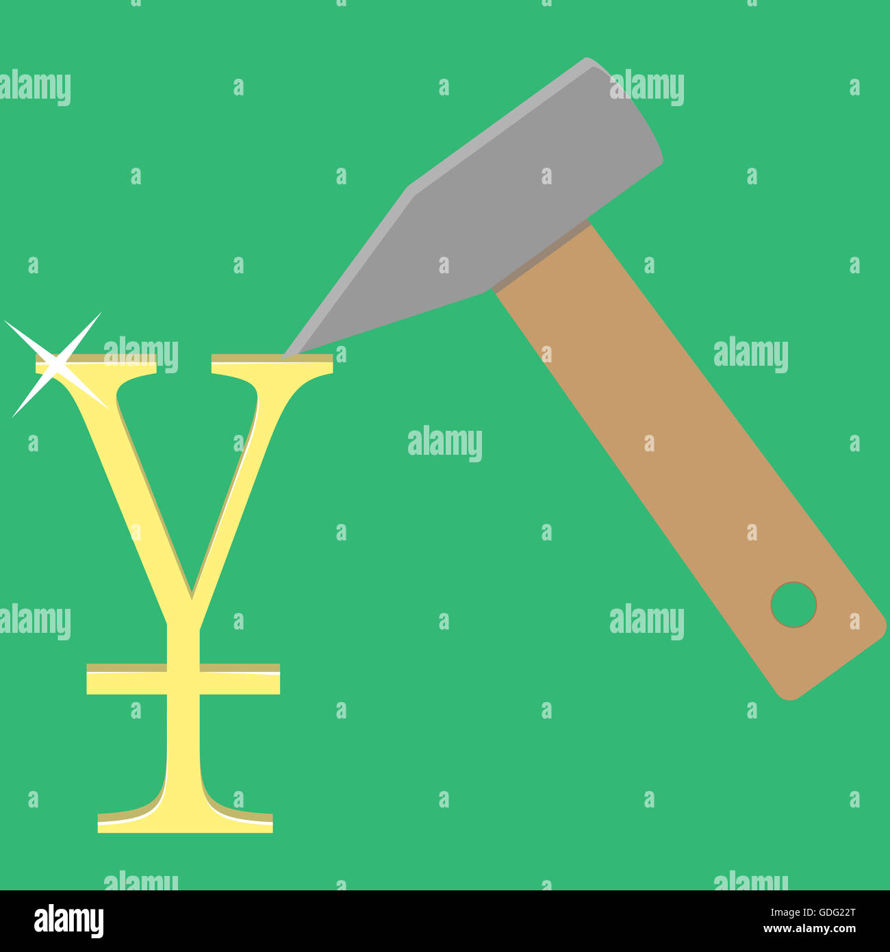 Japanese yen design flat. Make money concept. Vector illustration Stock ...