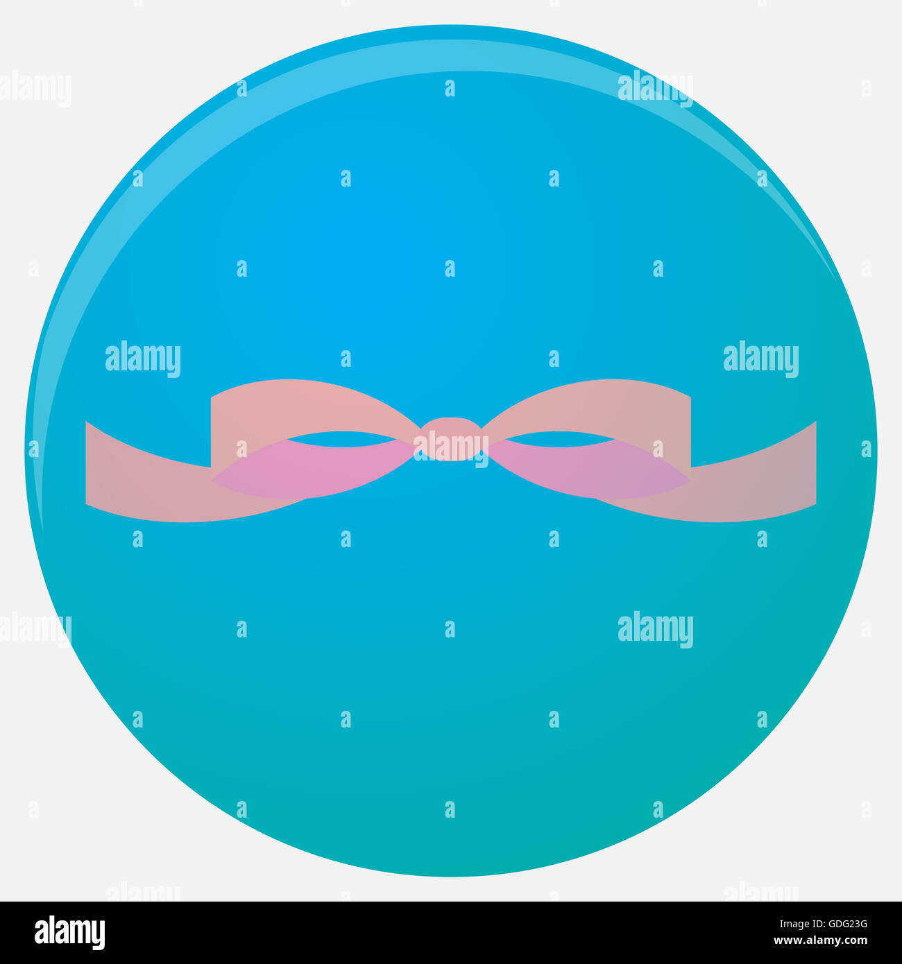 Vector icon flat. Ribbon bow and pink bow sign illustration Stock Photo ...