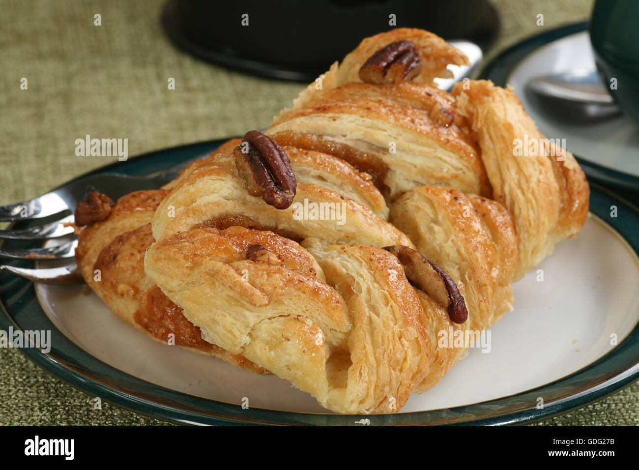 pecan and maple syrup danish pastry Stock Photo - Alamy