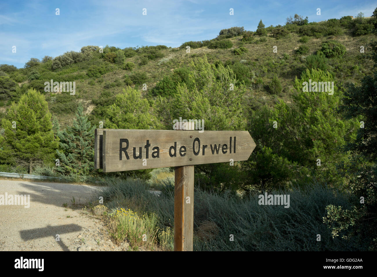 The 'Ruta Orwell' or Orwell Route. The area with trenches and air raid ...