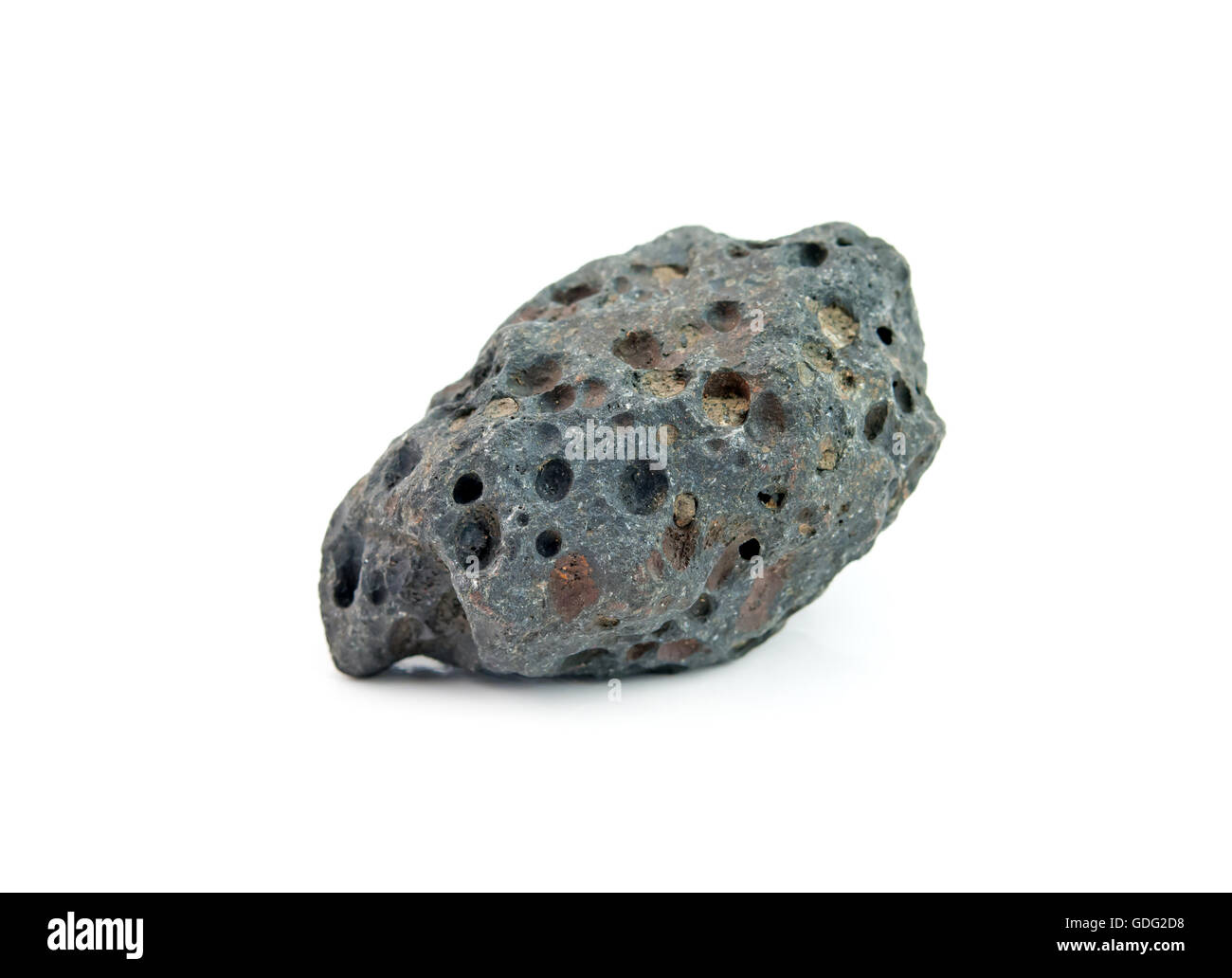 piece of volcanic lava isolated on a white background Stock Photo - Alamy
