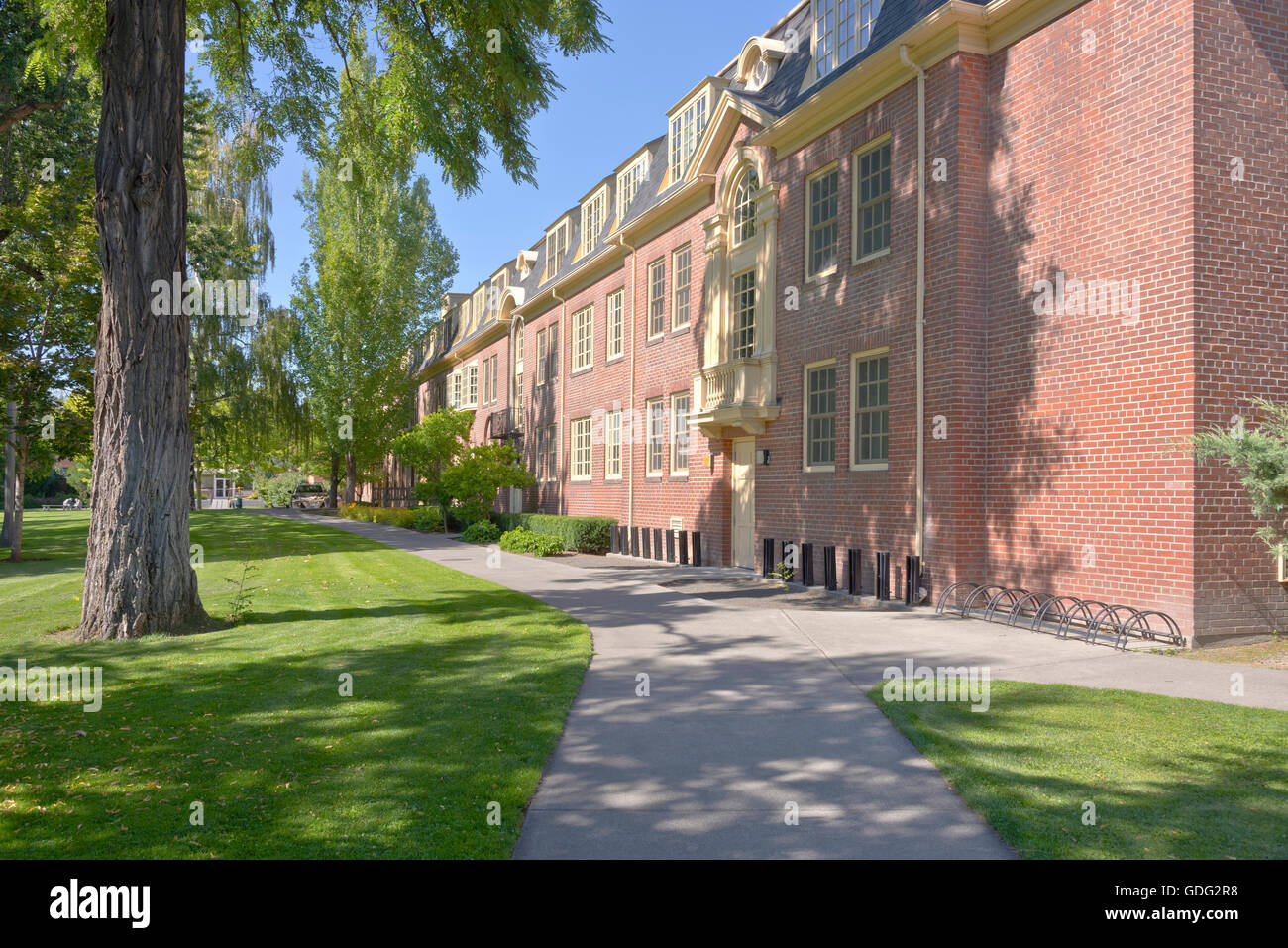Whitman College building and park in Wala Wala Washington state Stock ...