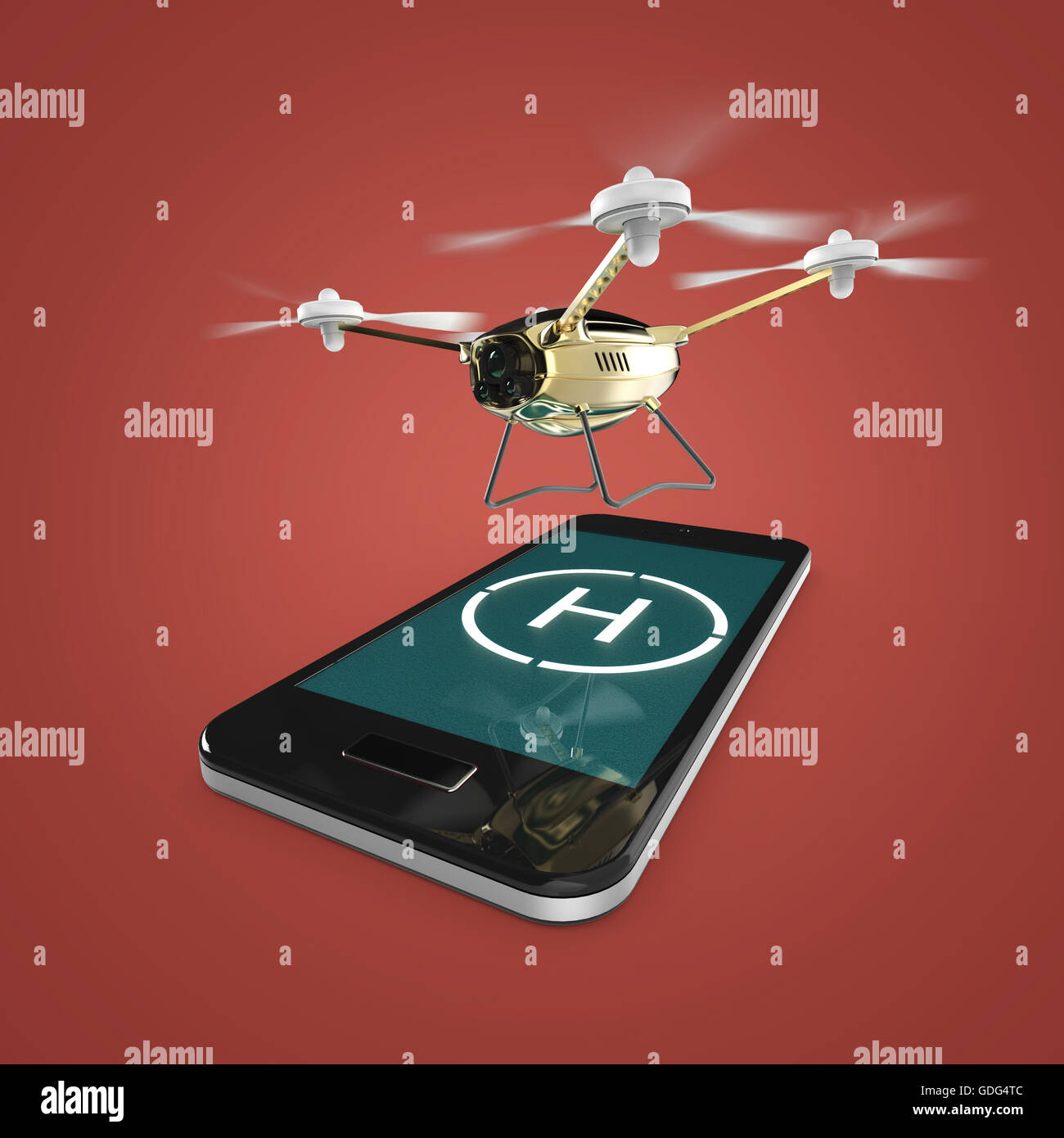 Smart phone control drone app hi-res stock photography and images - Alamy