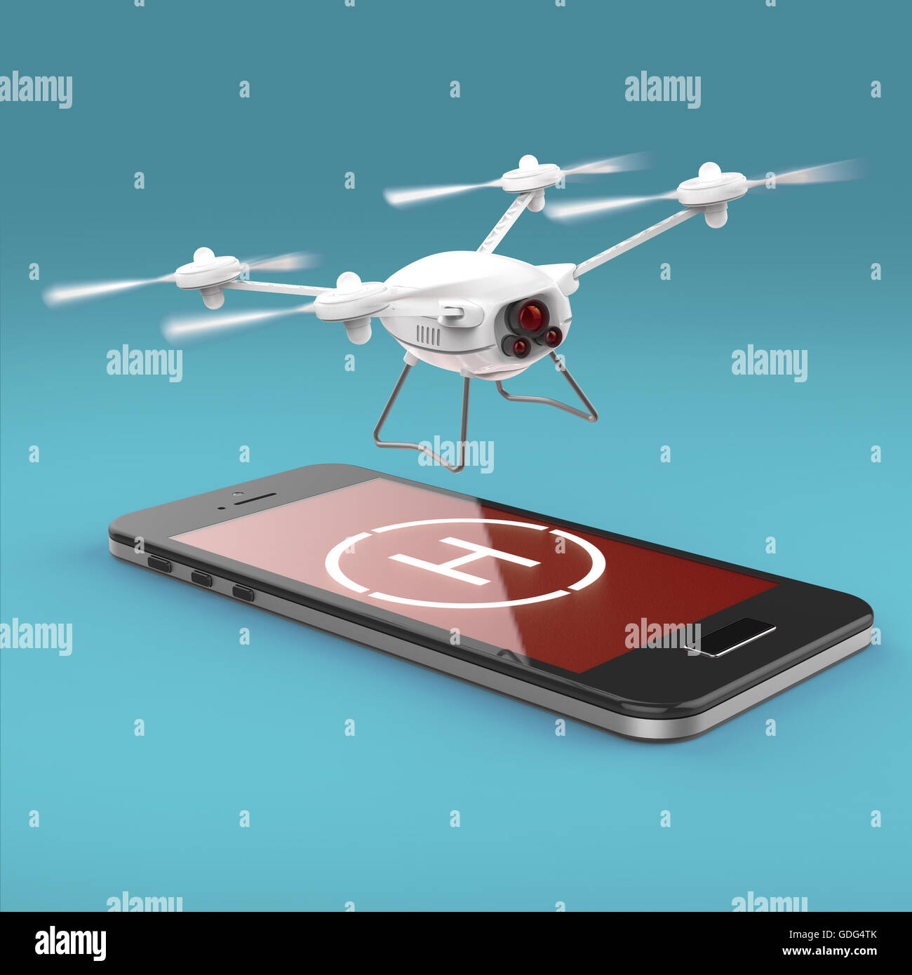 Smart phone control drone app hi-res stock photography and images - Alamy