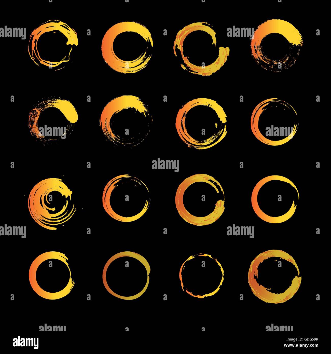 Set of vector icons, and logos depicting the solar circle. Modern ...