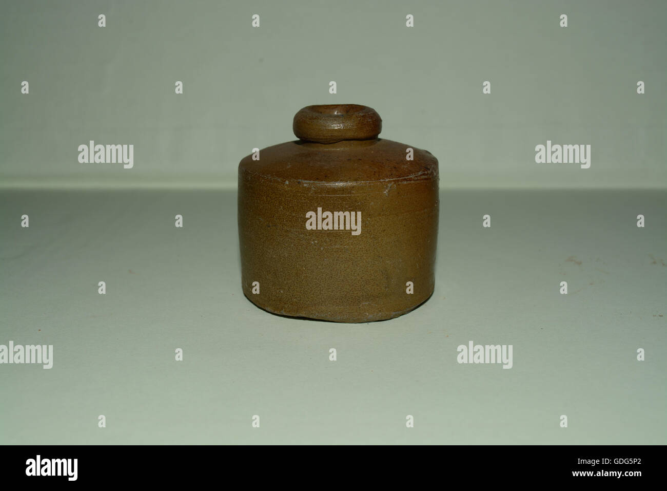 these about 500 years old clay made oil lamps and ink pot have been ...