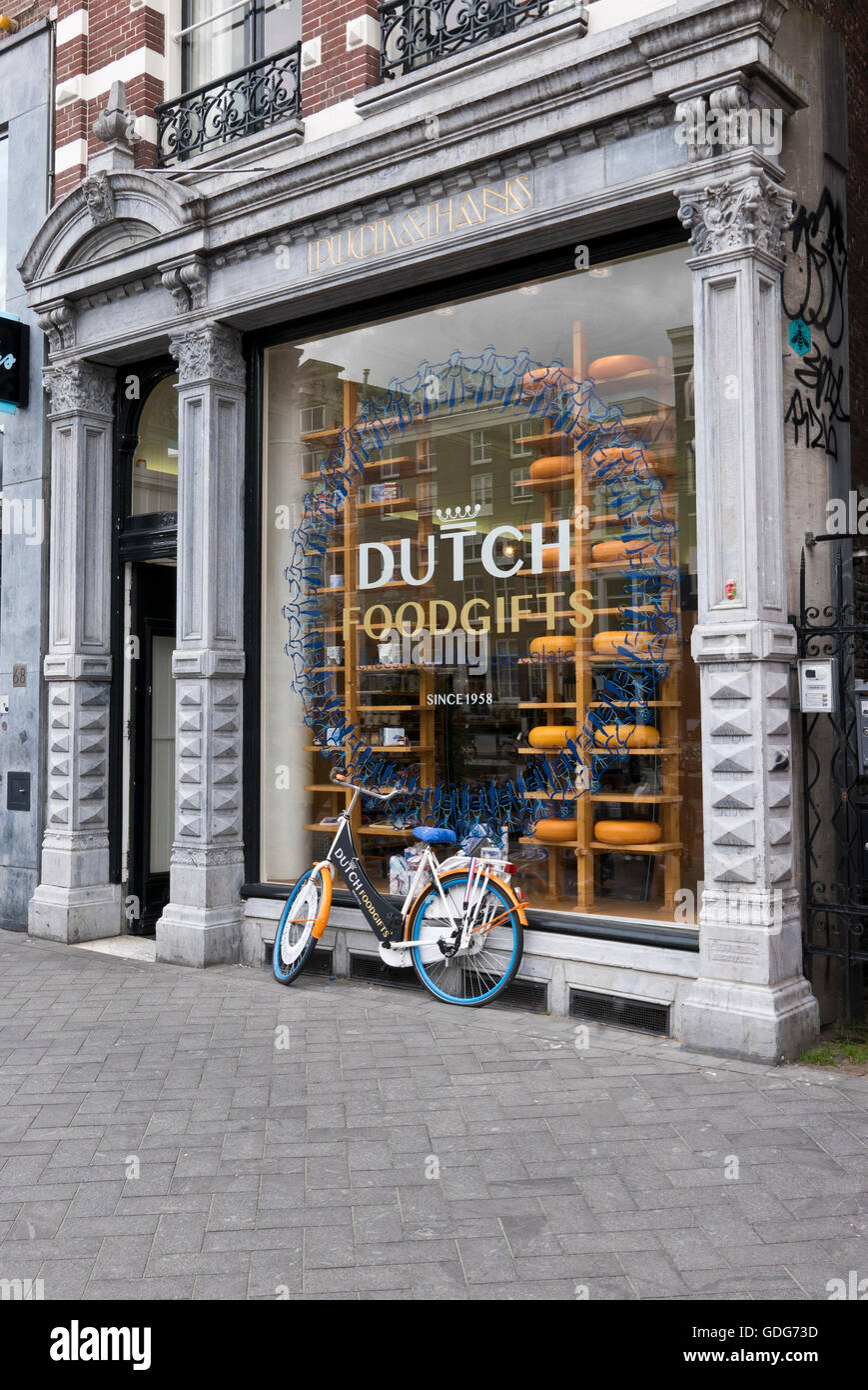 The exterior of a cheese store in Amsterdam, Holland, Netherlands Stock ...