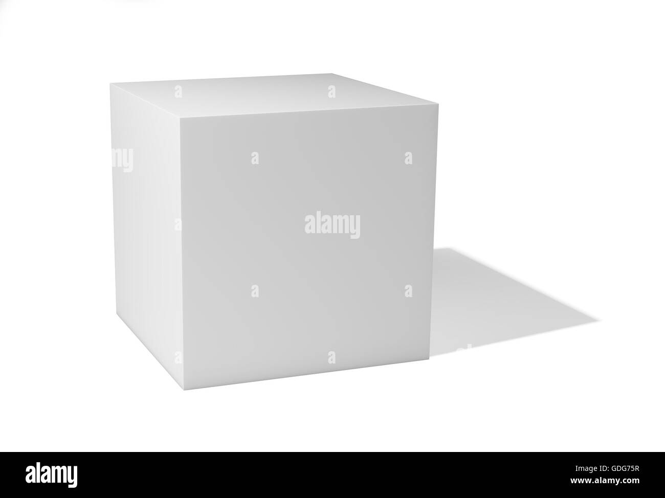 Blank box isolated on white background Stock Photo - Alamy