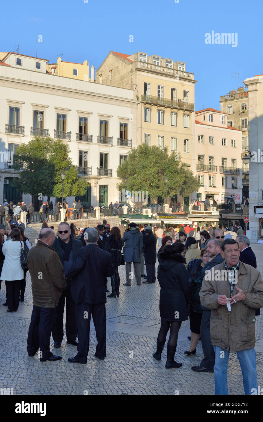 Largo Sao Domingo, Rossio, Lisbon, Portugal, EU Stock Photo - Alamy