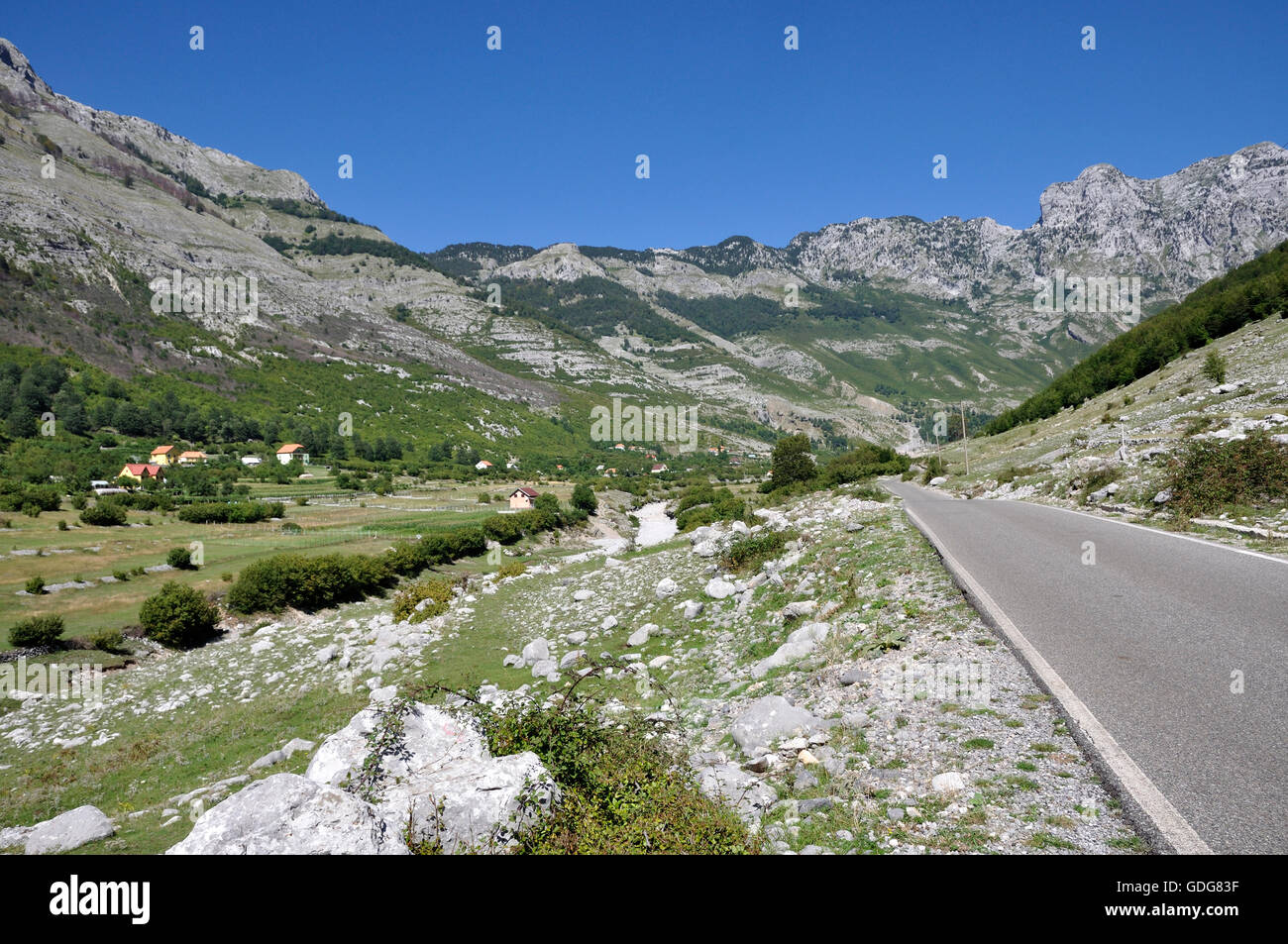 Road to Theth in Albania Stock Photo - Alamy
