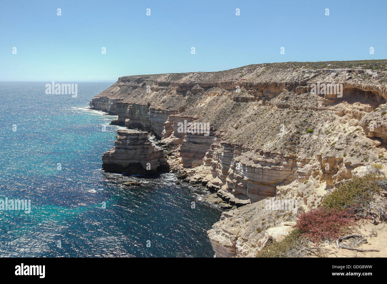 Cliffs on the coast of Kalbarri National Park, Western Australia ...