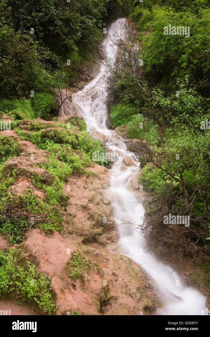 Waterfall in Johab, Salalah, Oman. Khareef season monsoon with heavy ...