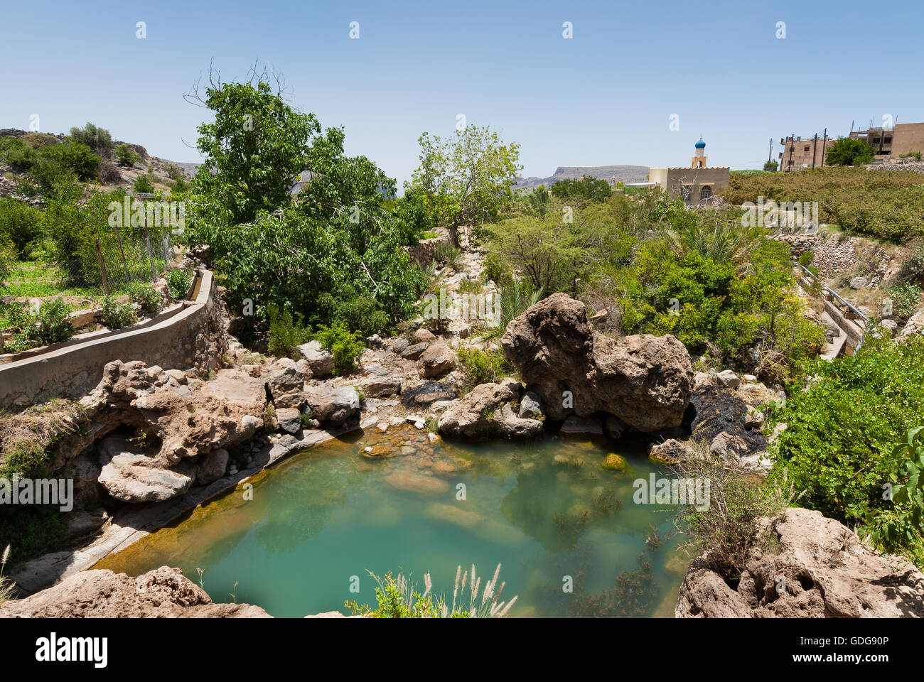 Water spring in Jabal AL-Akhdar, Oman Stock Photo - Alamy