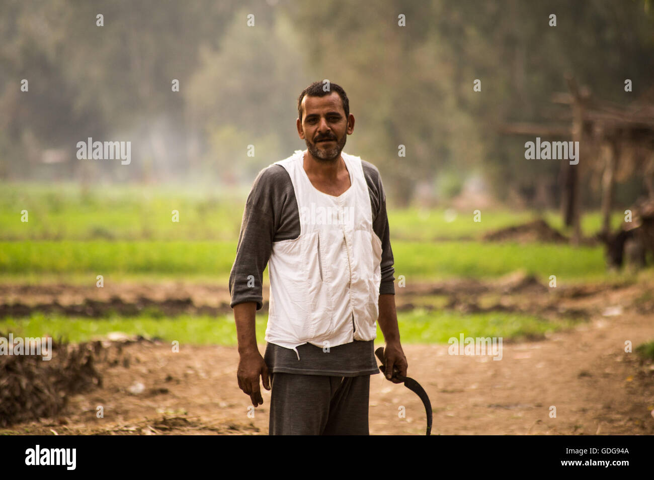 A portrait of one of the farmers Stock Photo - Alamy