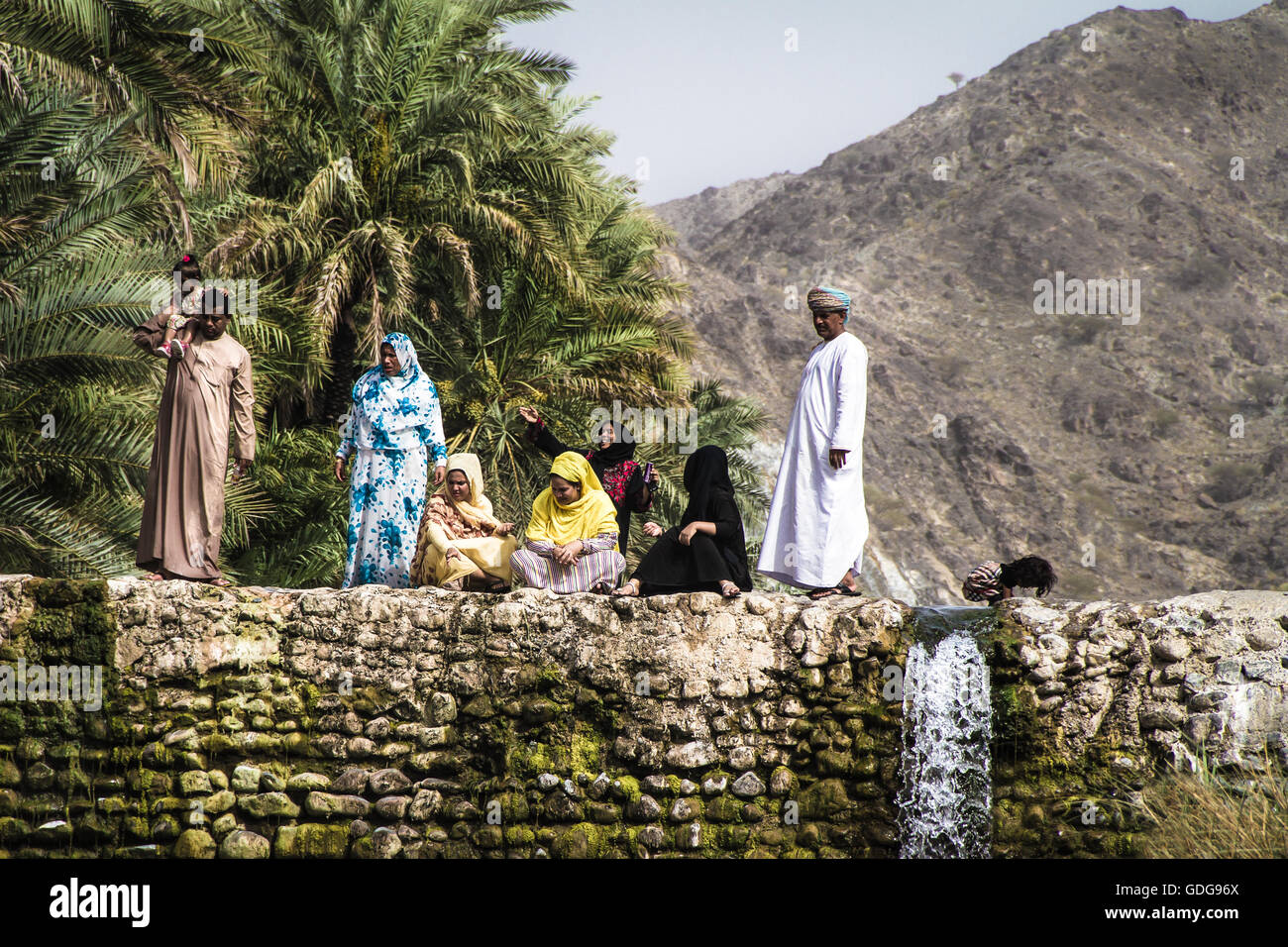 Family Life in the Oasis Stock Photo - Alamy