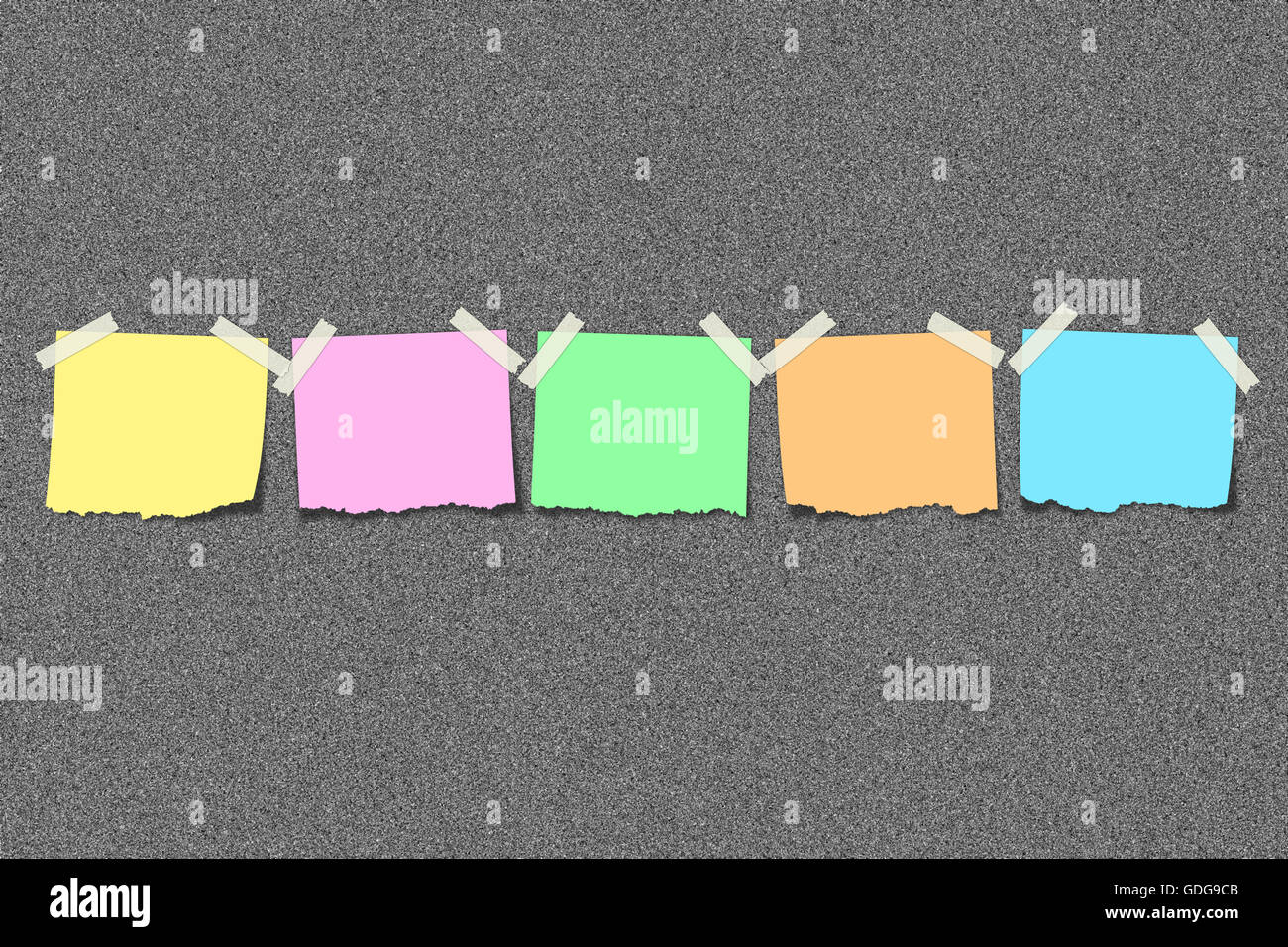 color paper on the grey board for work week. background design Stock ...