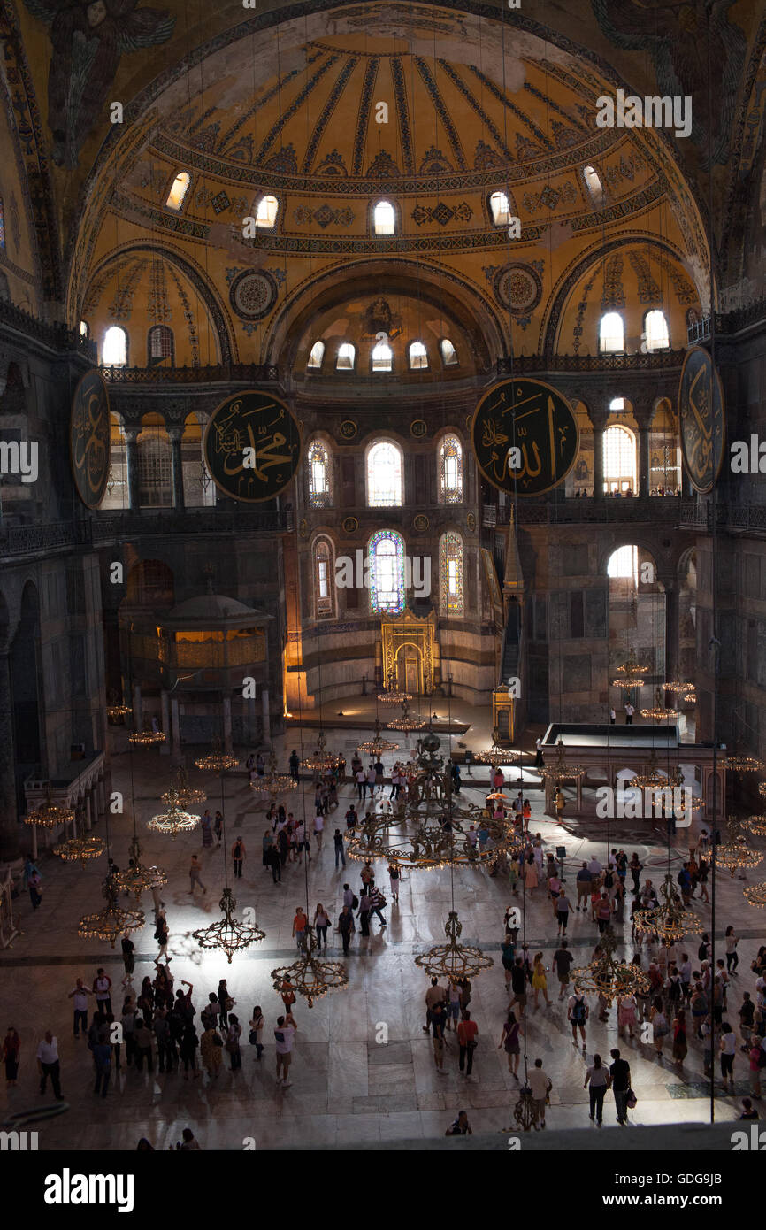 An interior of the Aya Sofya, Istanbul Stock Photo - Alamy