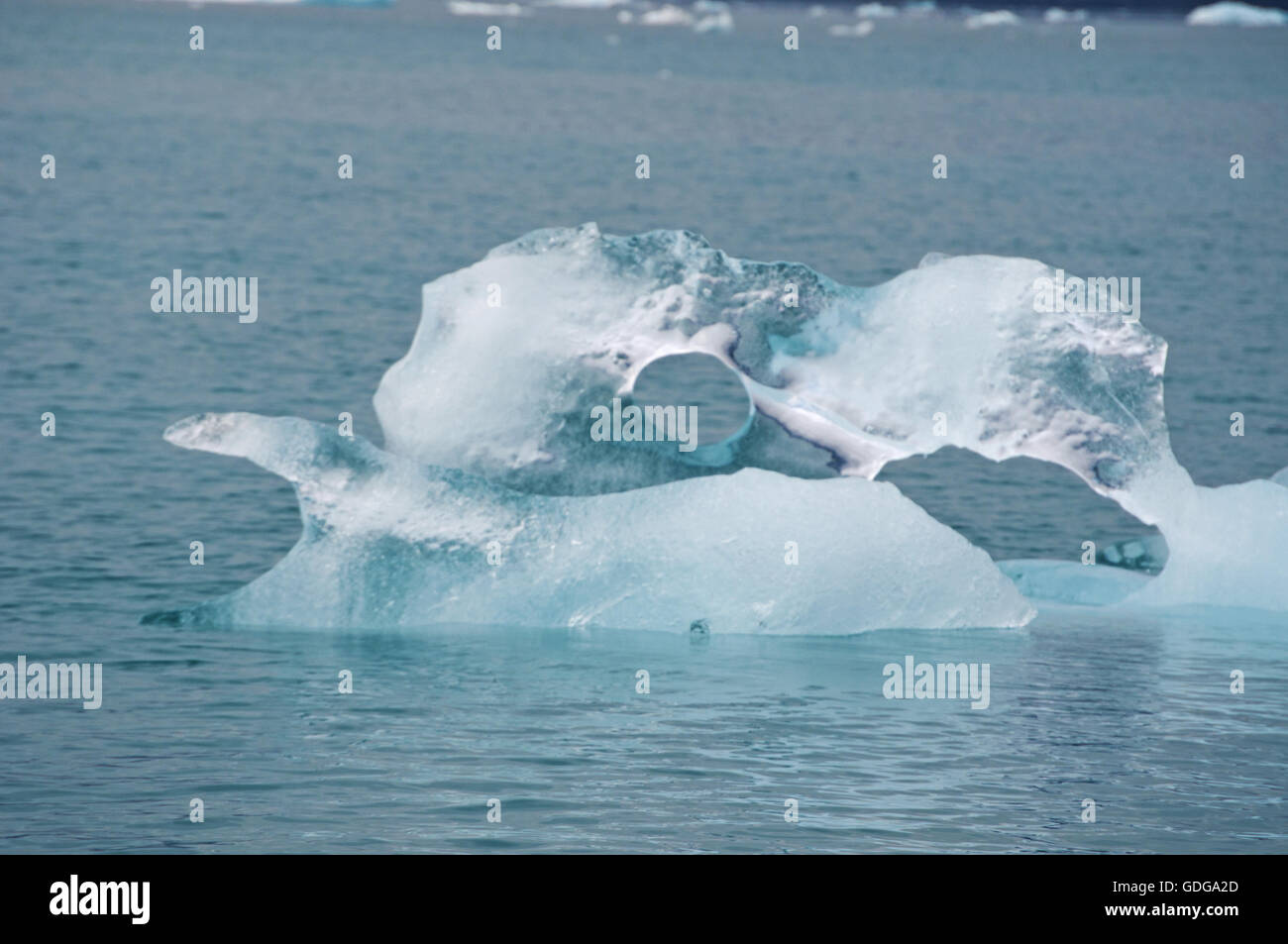 Iceland, Europe: details of the ice and the floating icebergs in the ...