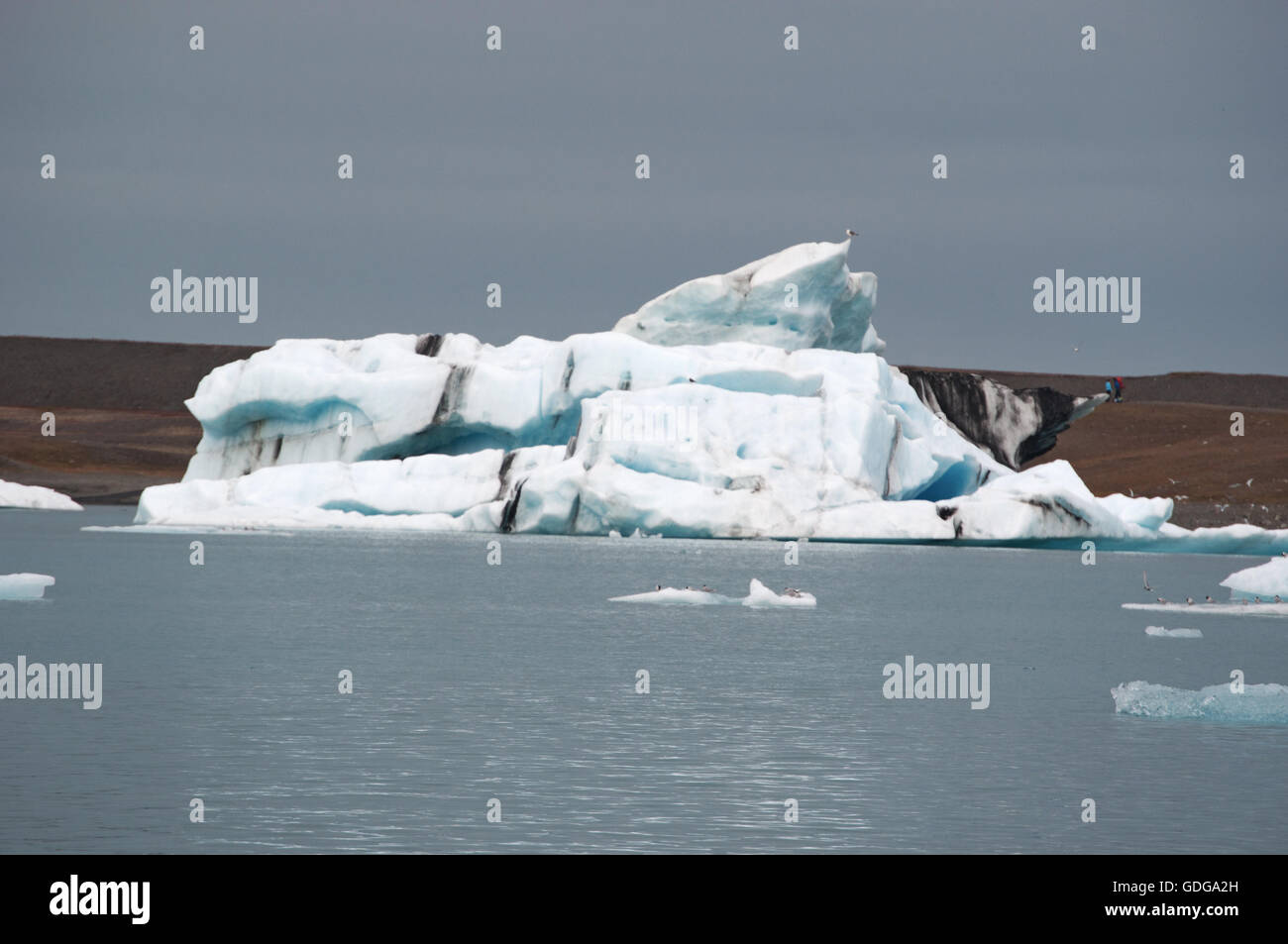 Iceland, Europe: details of the ice and the floating icebergs in the ...