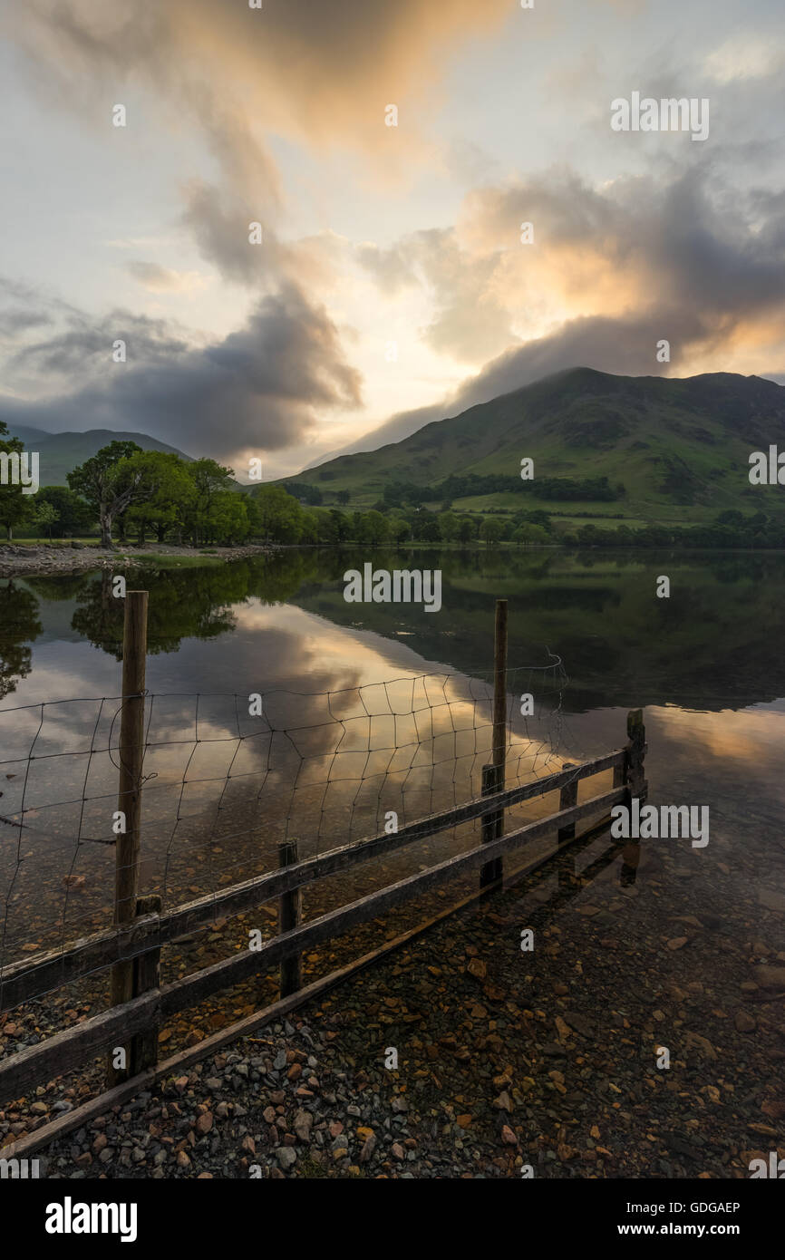 Sunrise at Buttermere, early summer Stock Photo - Alamy