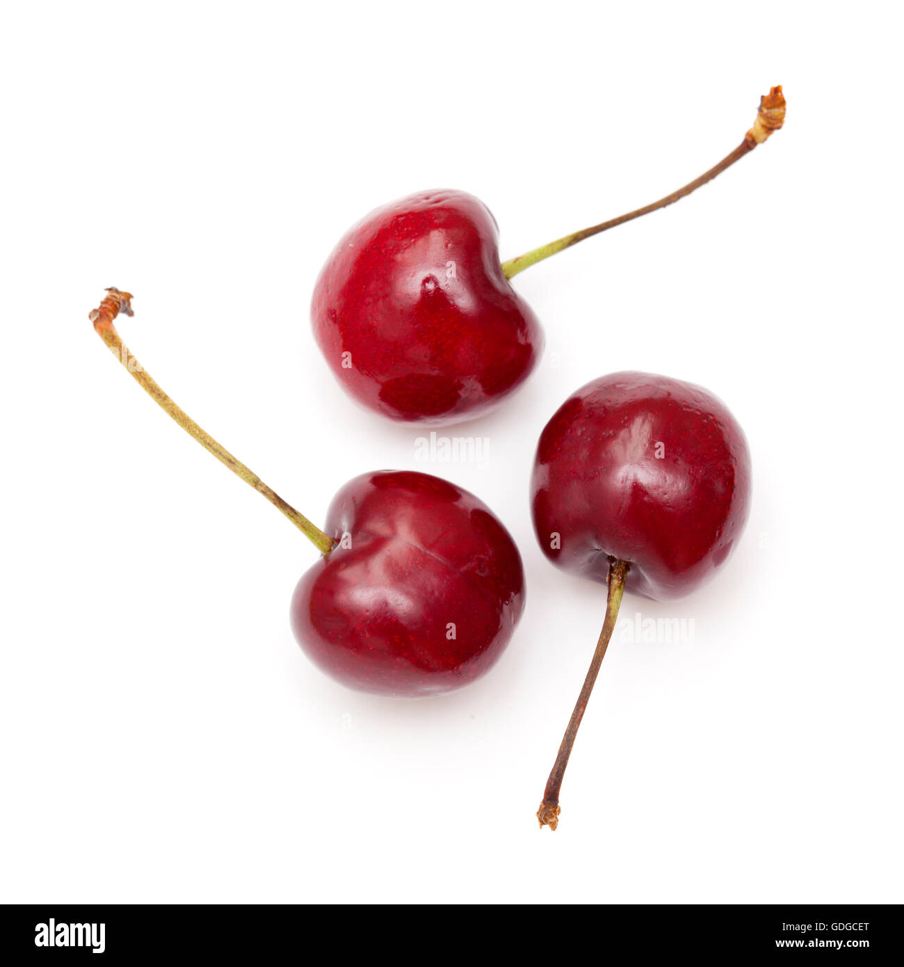 dark red cherry isolated on white background Stock Photo - Alamy