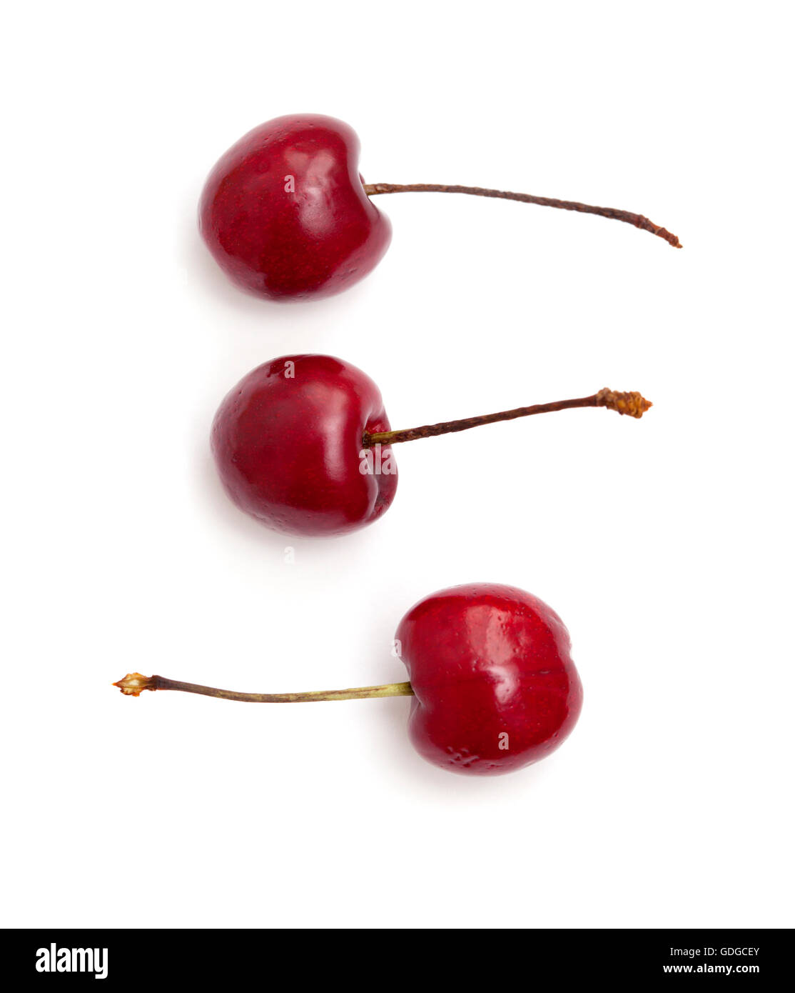 dark red cherry isolated on white background Stock Photo - Alamy