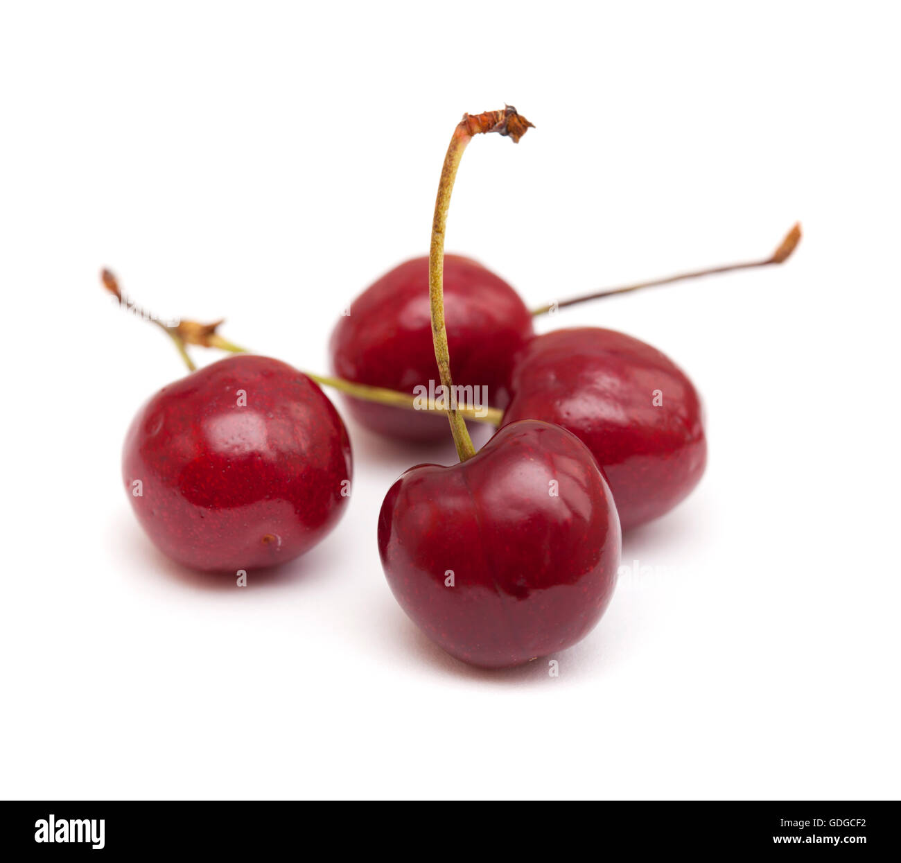dark red cherry isolated on white background Stock Photo - Alamy